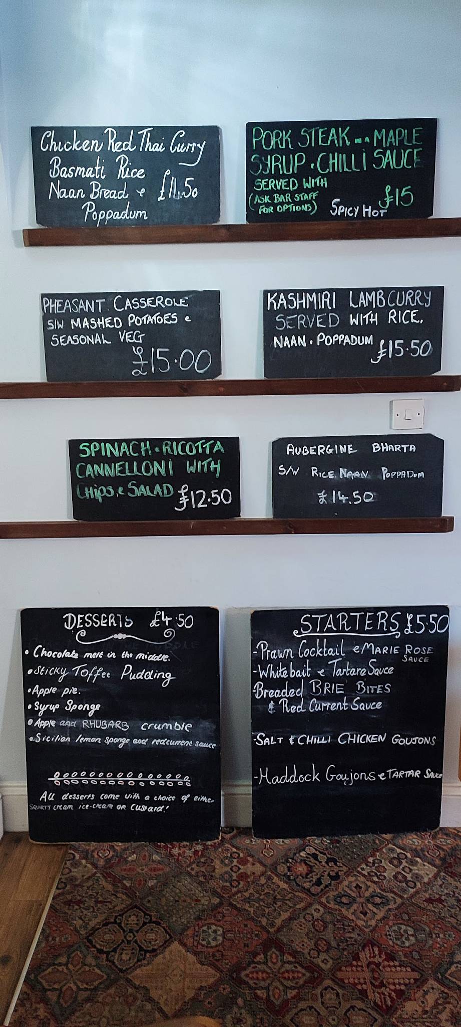 Menu at Fox and Hounds pub & bar, Heacham, 22 Station Rd