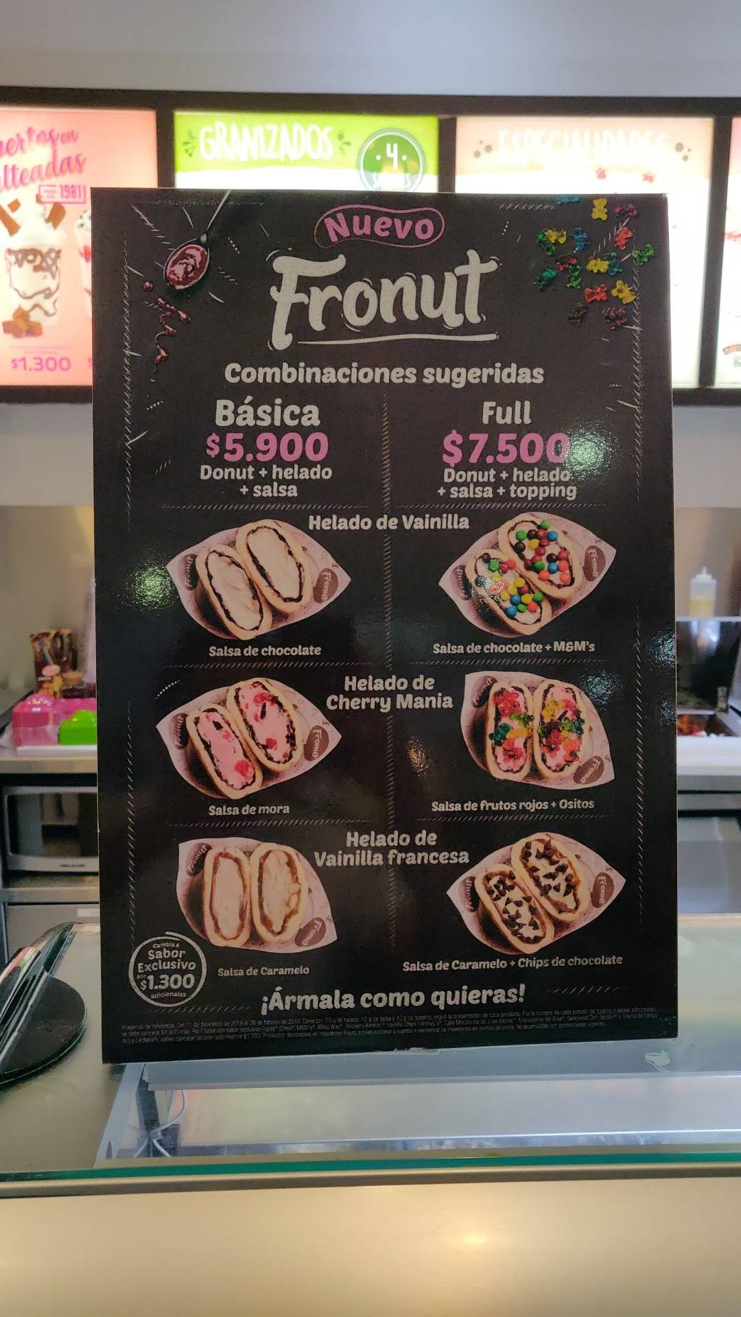 Menu at Helados Popsy, Santa Marta, Av. Del Ferrocarril #No. 29 - 65 ...