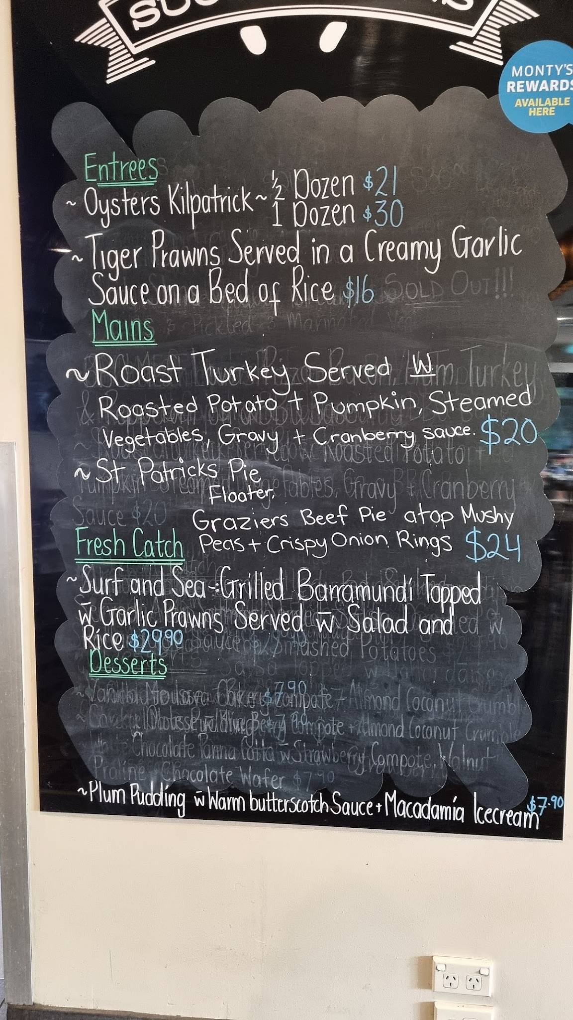 Menu at Kondari Hotel pub & bar, Urangan