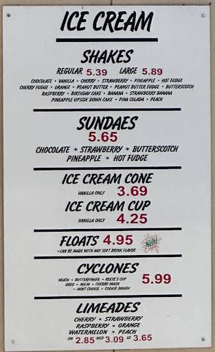 Menu at HiBoy Drive-In fast food, Independence, E Gudgell Rd