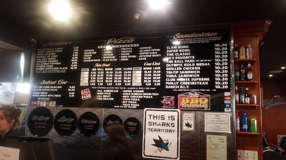 Menu at High Five Pizza BBQ, San Jose, 171 Branham Ln