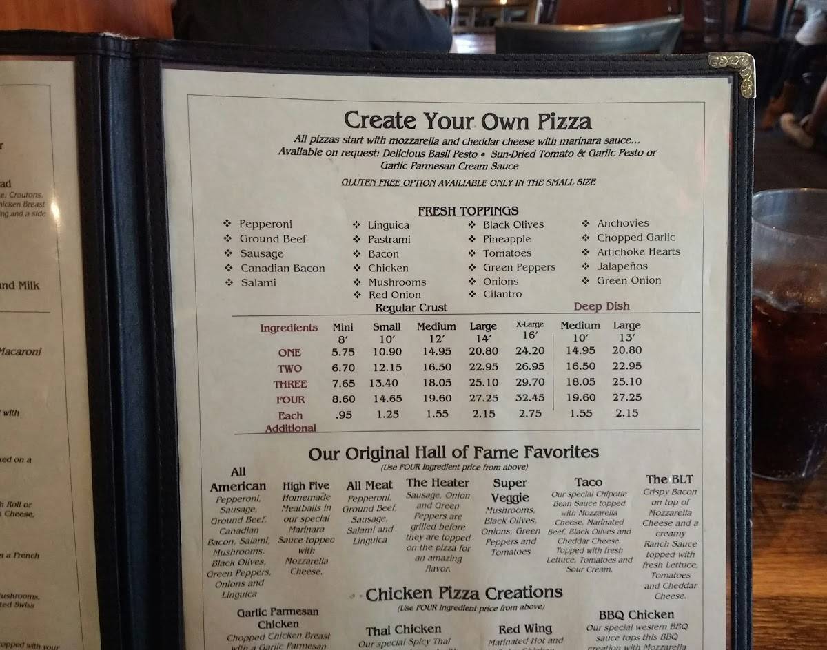 Menu at High Five Pizza BBQ, San Jose, 171 Branham Ln