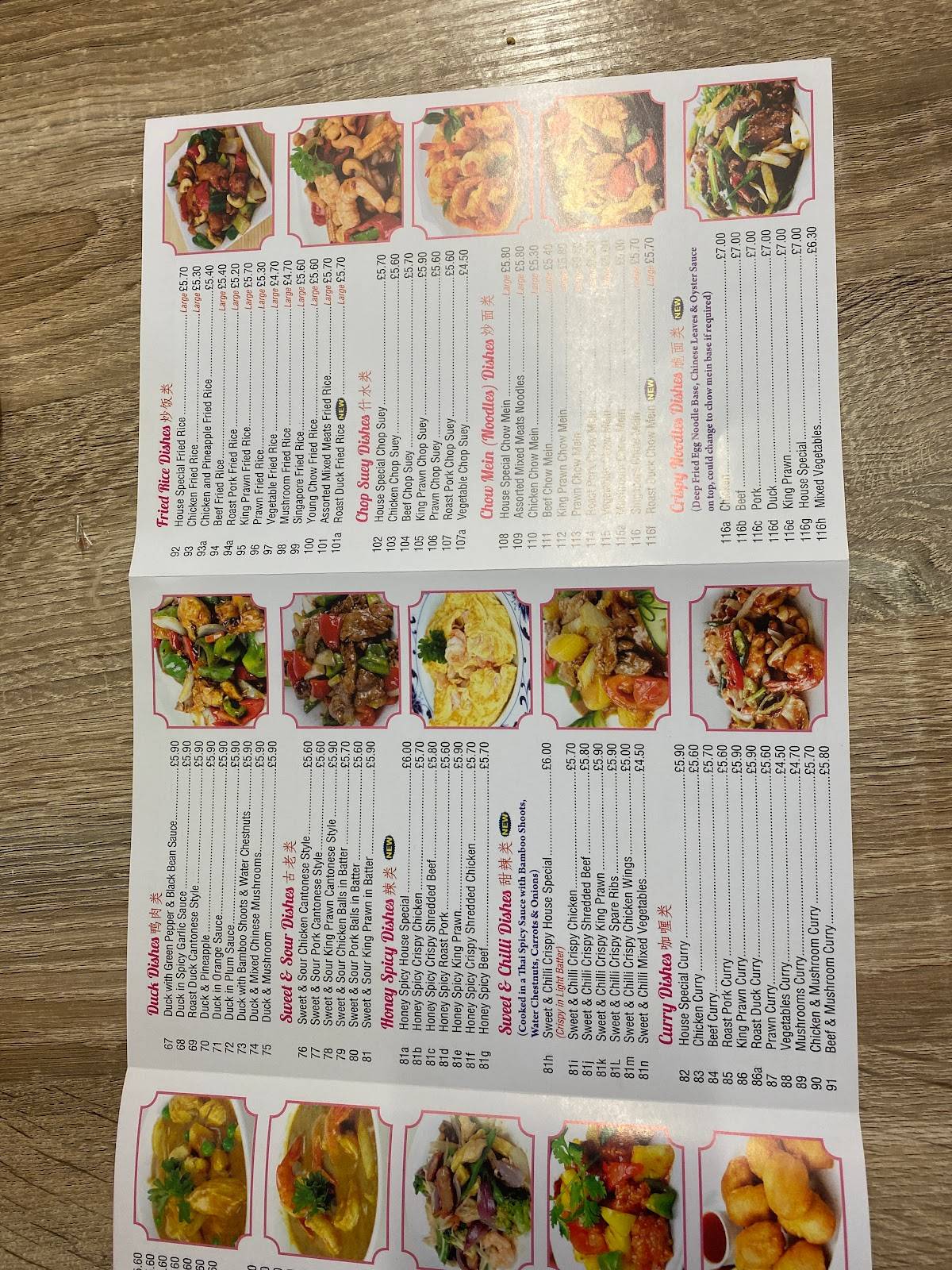 Menu at Hing Tai fast food, Pontardawe