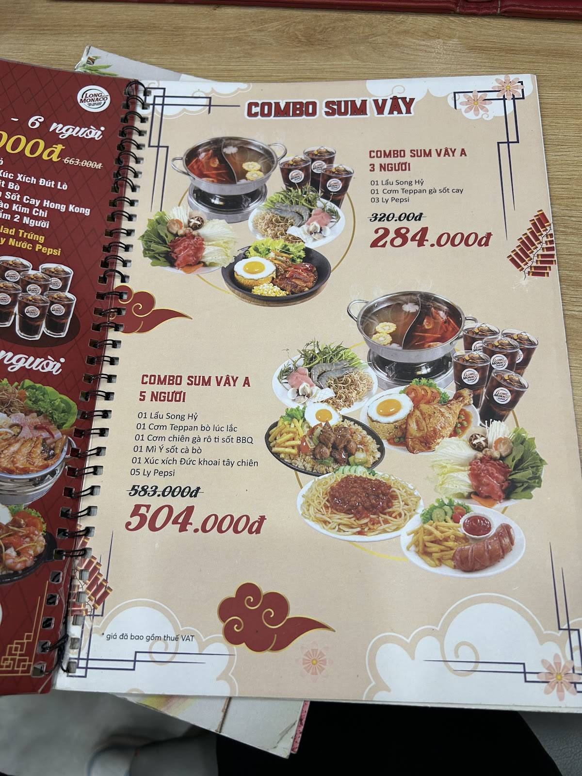 Menu at Long Monaco Vạn Hạnh Mall restaurant, Ho Chi Minh City, 11 Đ ...