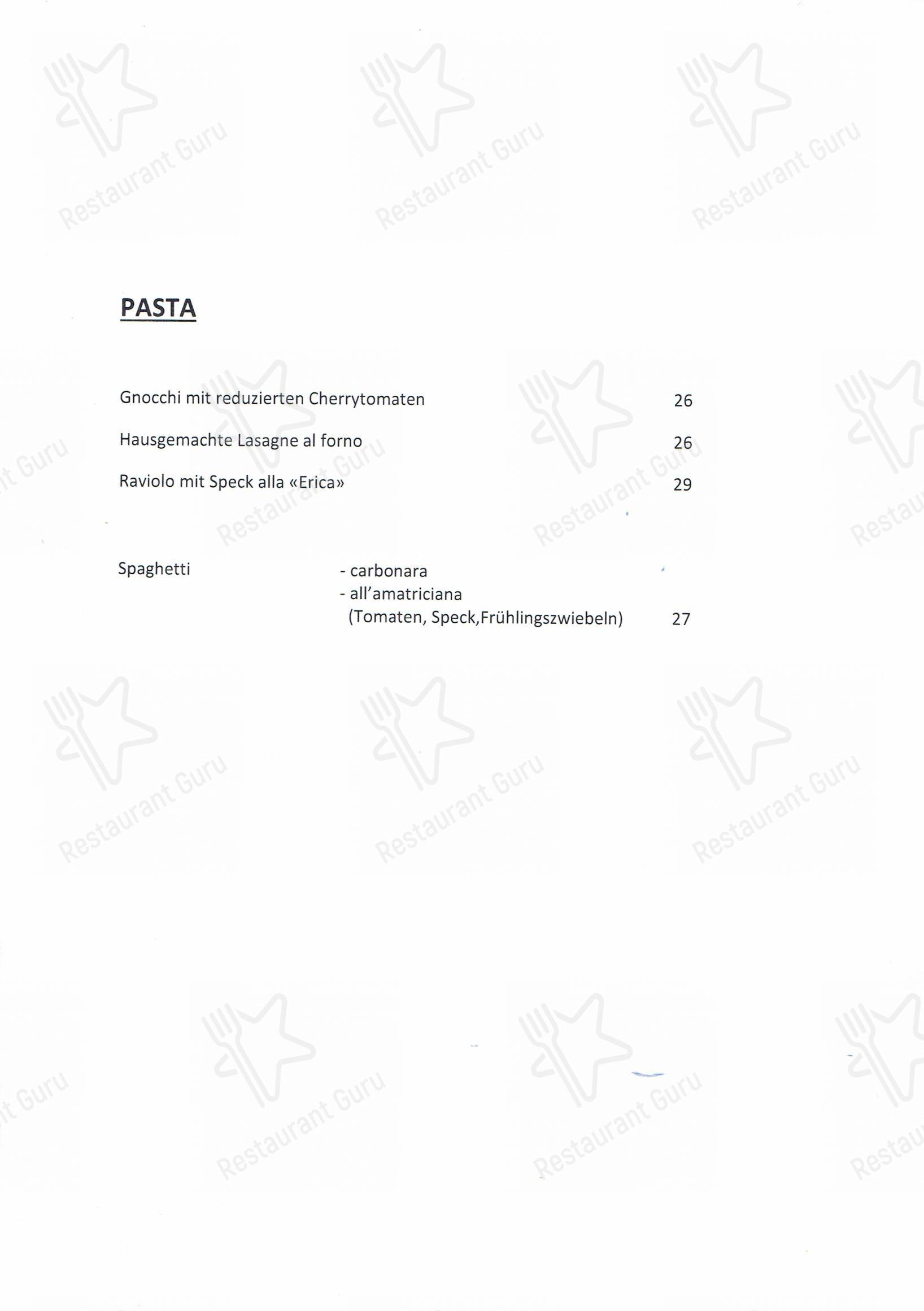 Speisekarte von Hotel Bellevue und Genusswerkstatt, Bad Ragaz