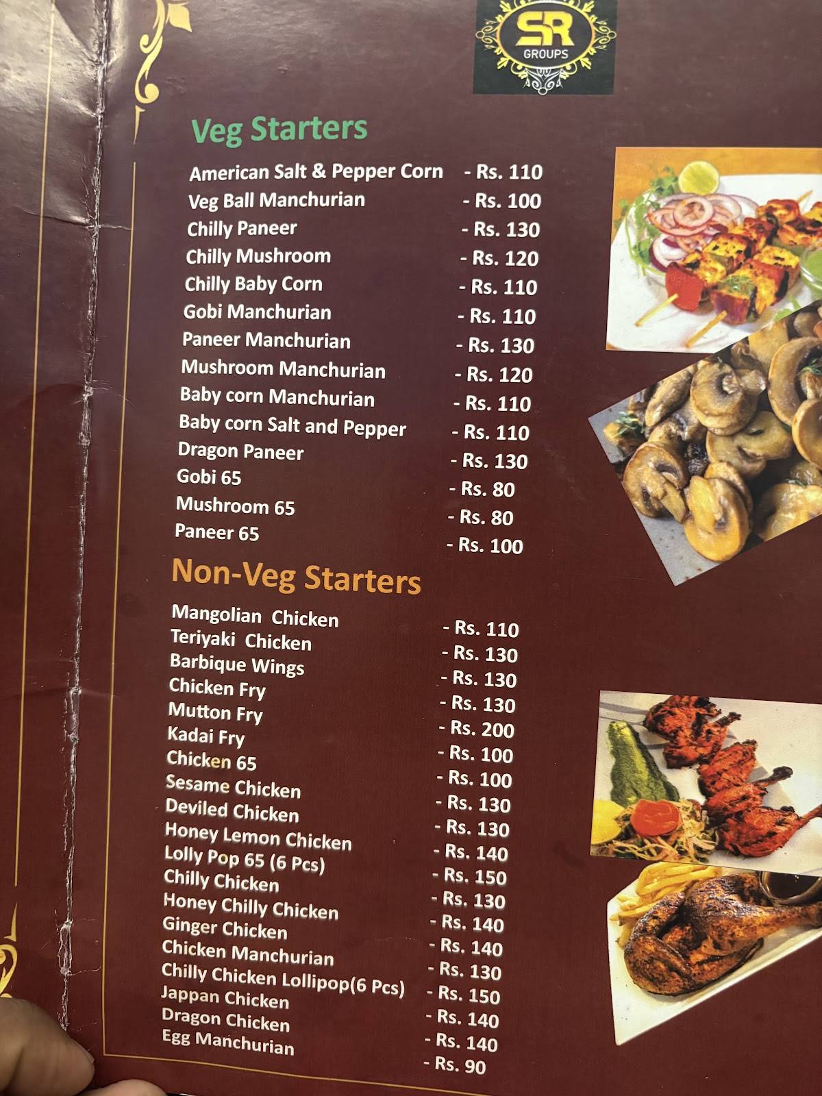 Menu at Hotel Sri RAJALAKSHMI A/C Veg & Non-Veg, Palacode