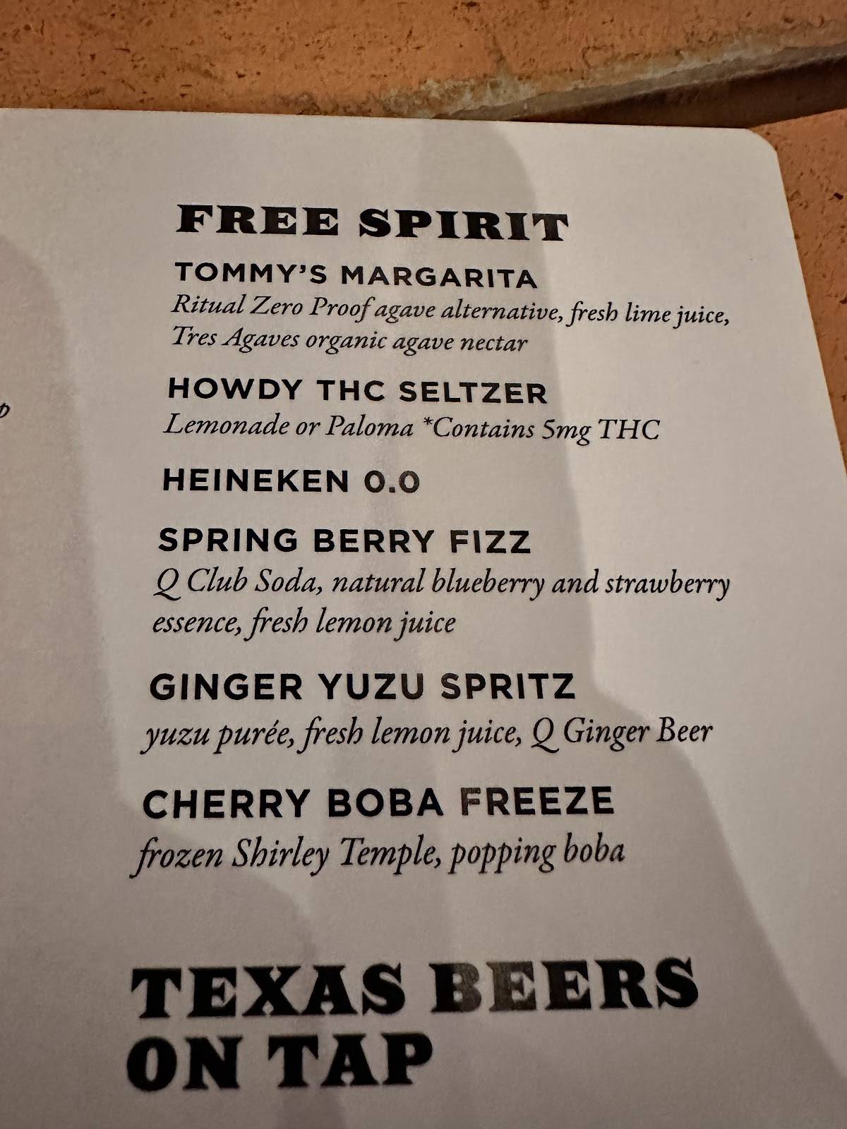 Menu at The Rustic restaurant, Houston, Uptown Park Blvd STE 4