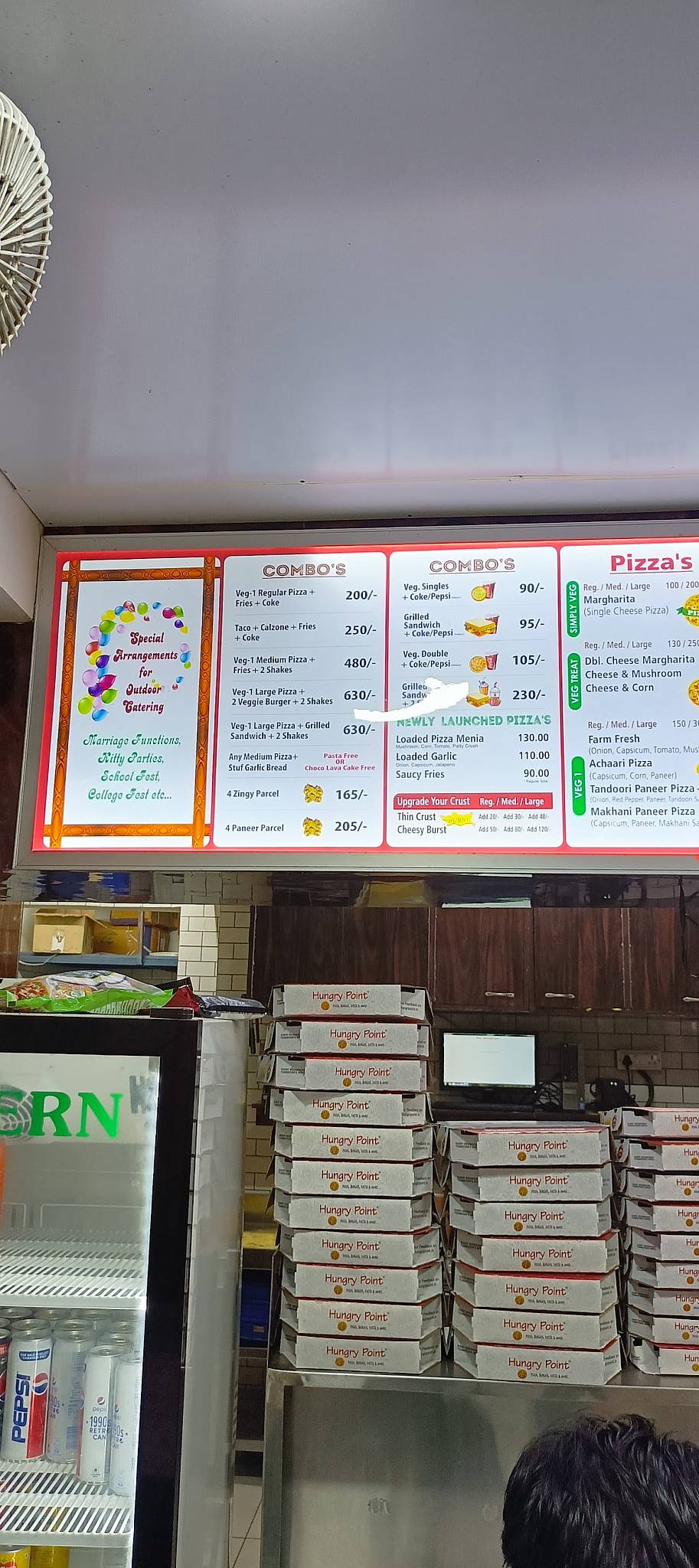Menu at Hungry point, Machhiwara
