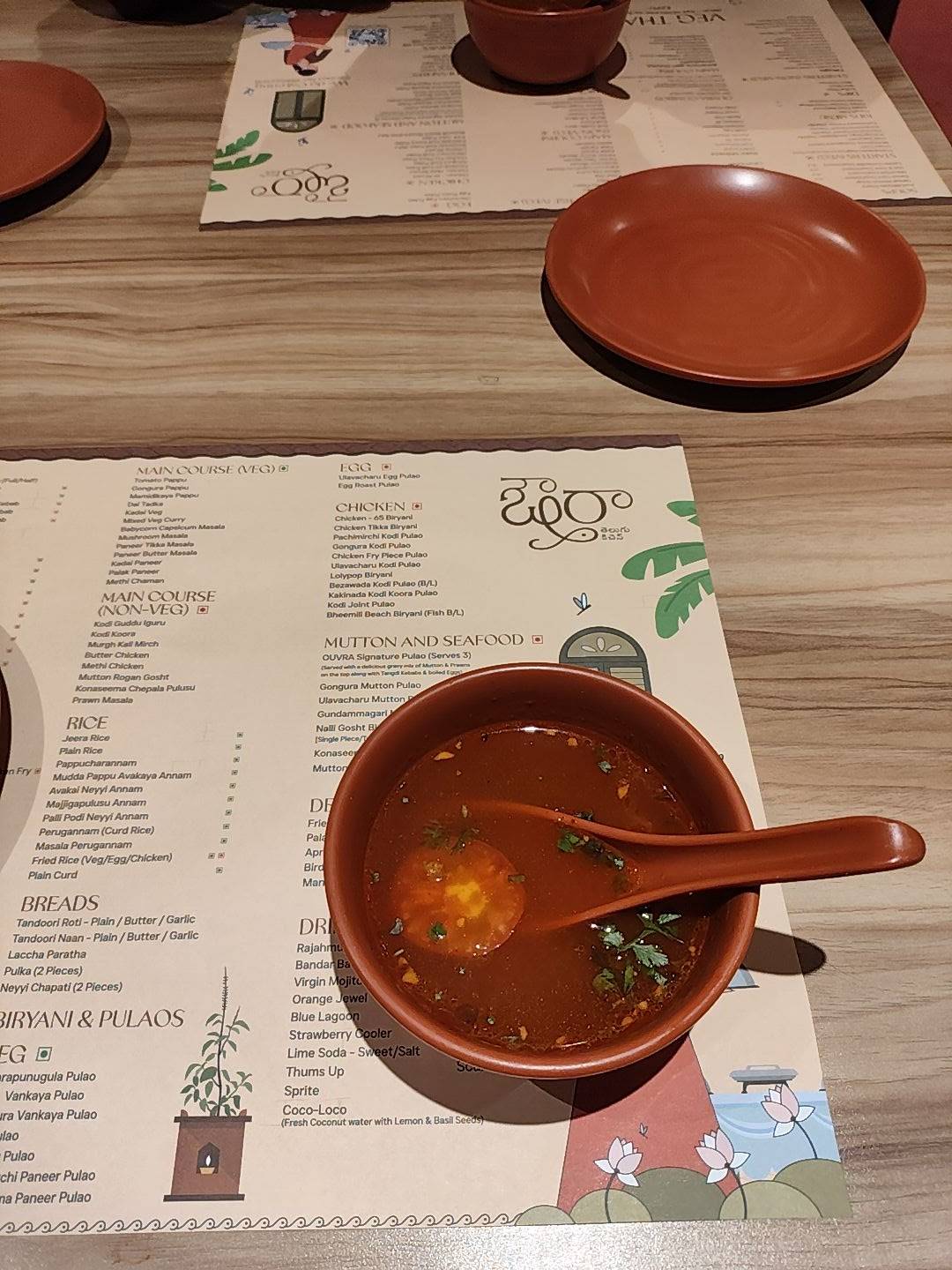 Menu at Ouvra Telugu Kitchen, Hyderabad