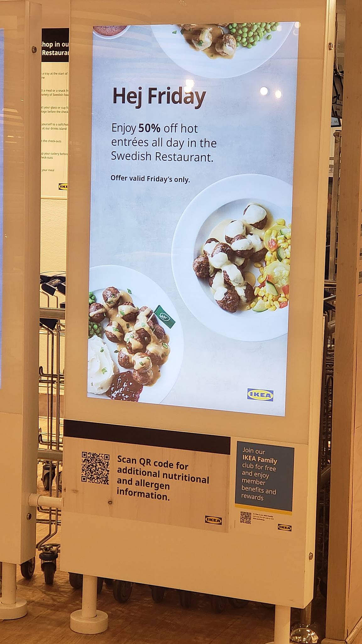 Menu at IKEA Restaurant, Bloomington