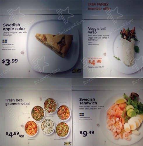 Menu at IKEA Restaurant, Marsden Park