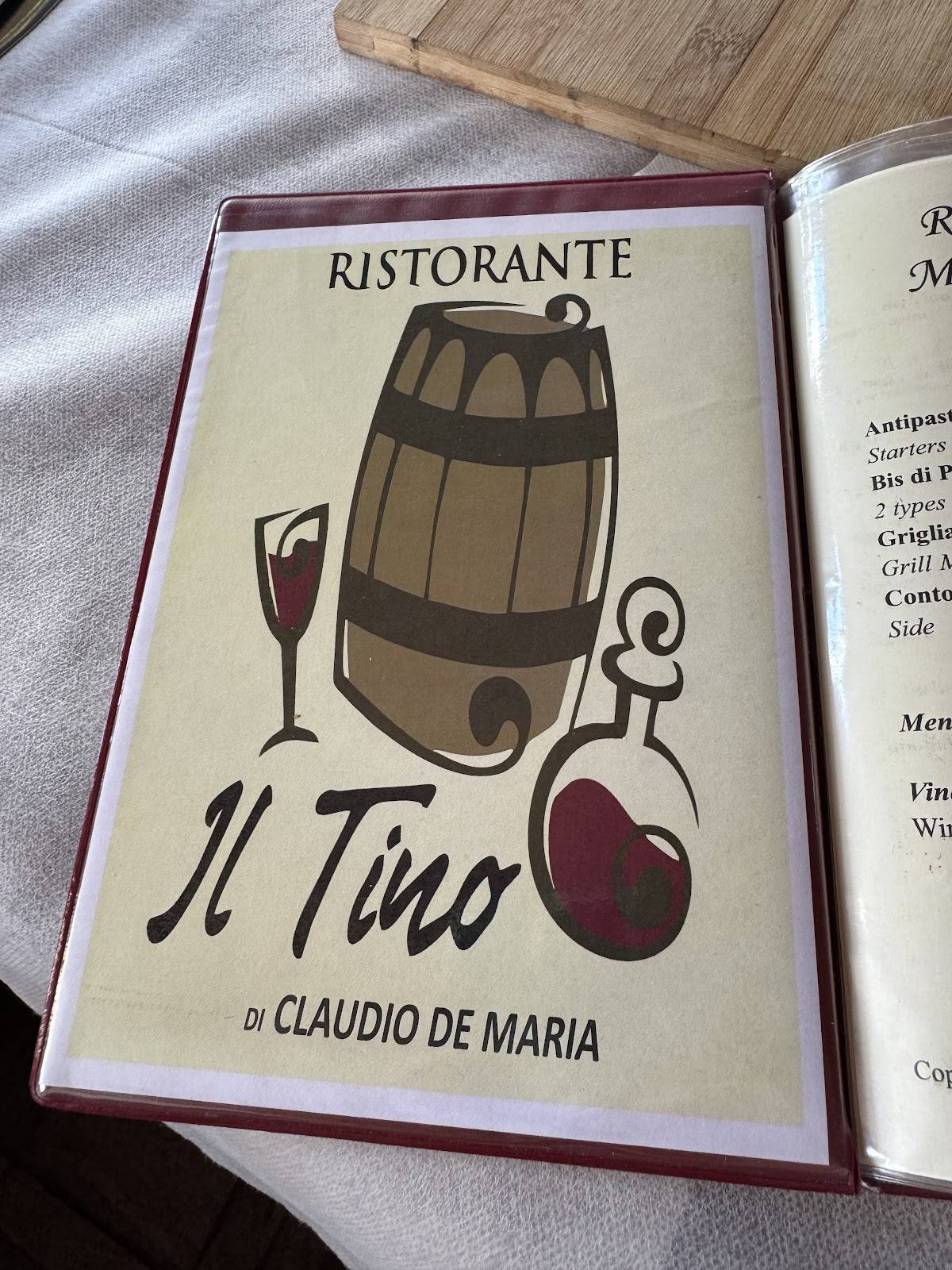 Menu da IL TINO di Claudio De Maria ristorante, Acireale