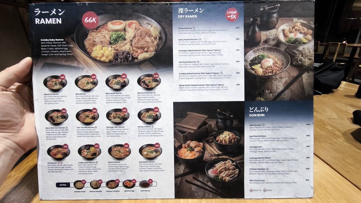 Menu at Ichisan Ramen Gading Serpong restaurant, Curug Sangereng