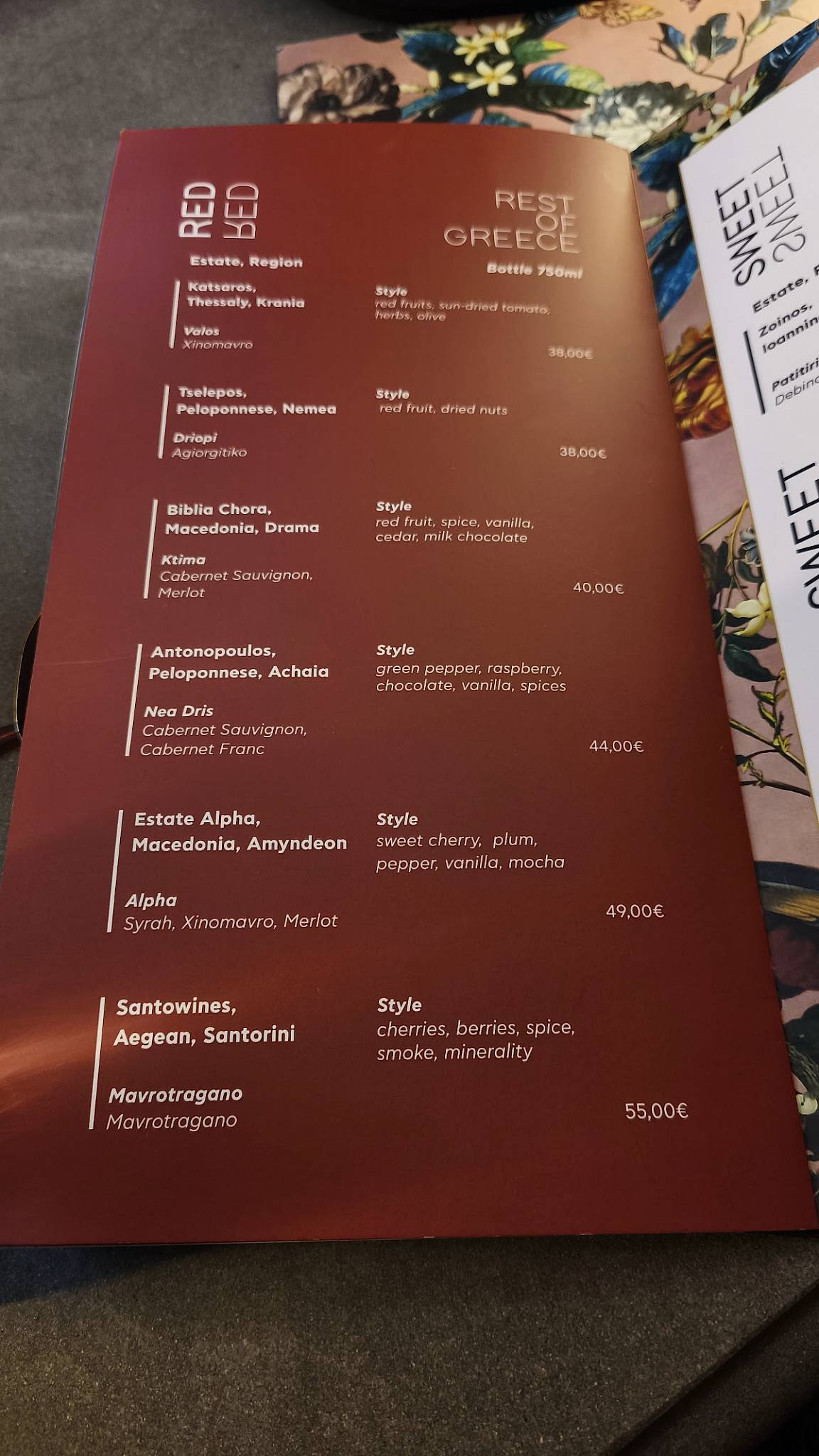 Menu at Il CASTELLO, Ioannina