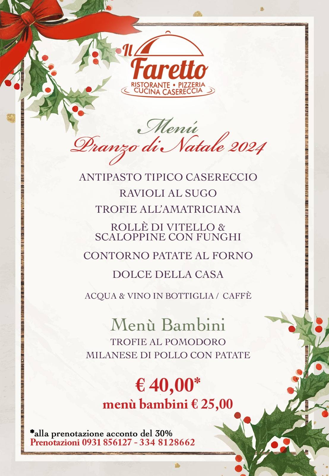Menu da Il Faretto Rosolini ristorante, Rosolini, Via Andromeda s.n.