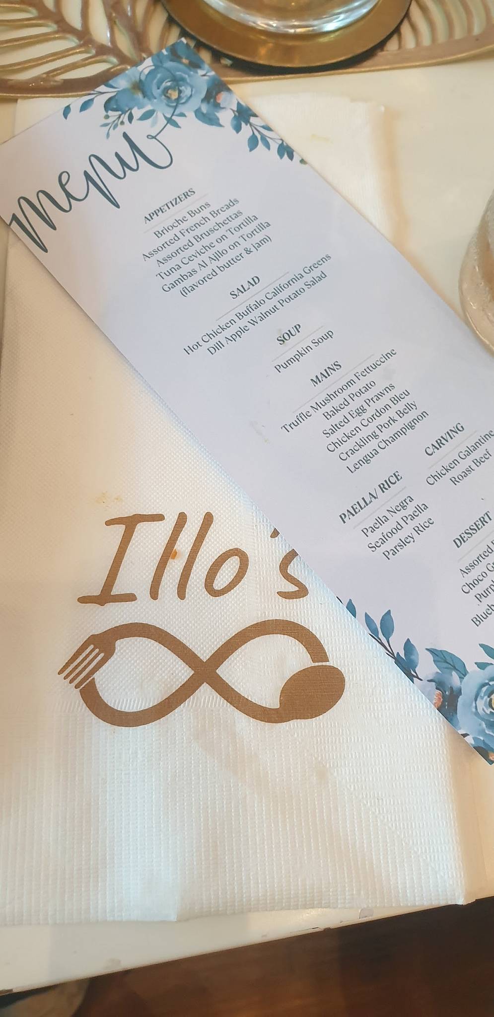 Menu at Illo's Home Parañaque restaurant, Parañaque