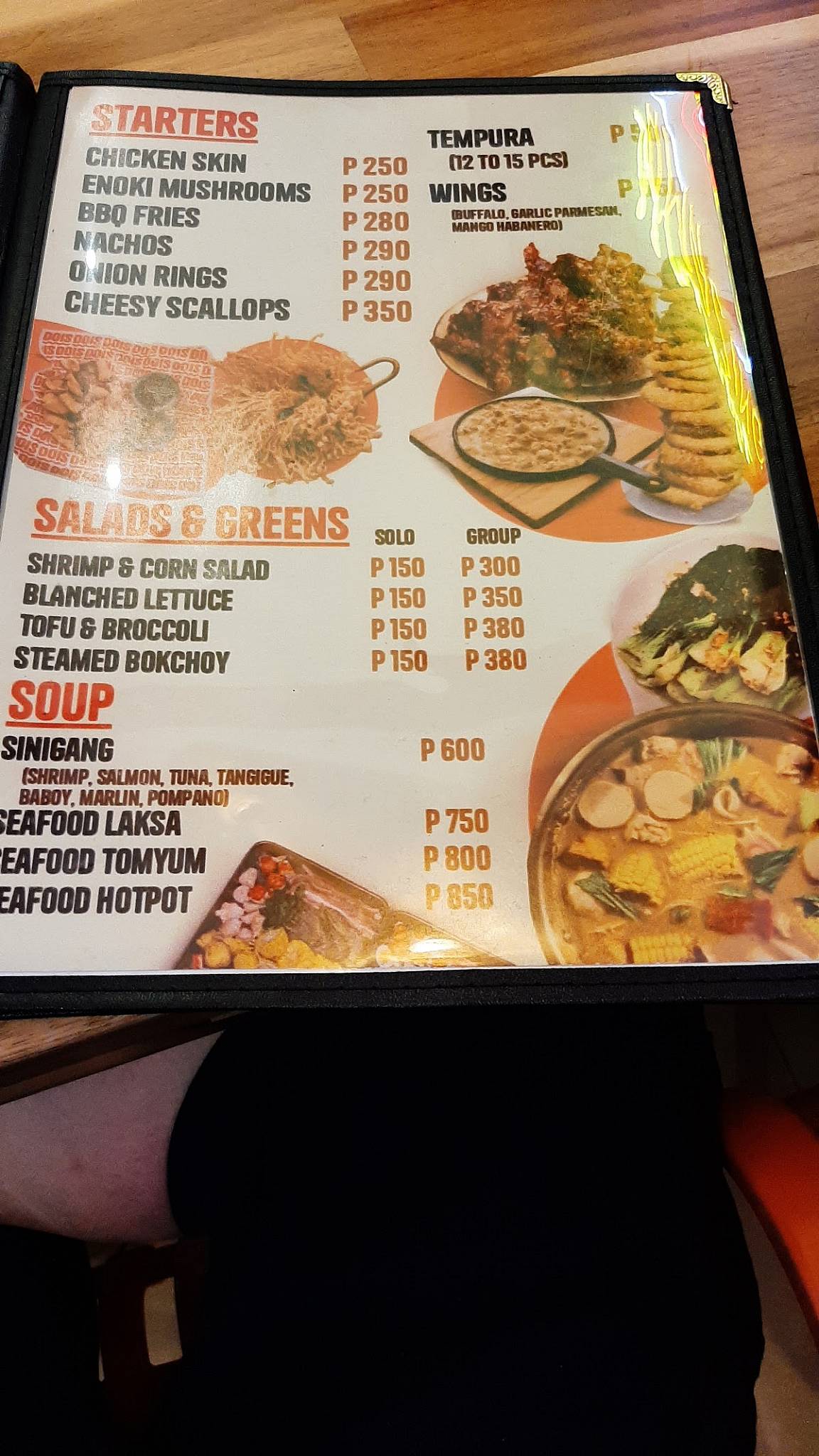 Menu at DOIS Seafood Bar and Big Plates, Iloilo City