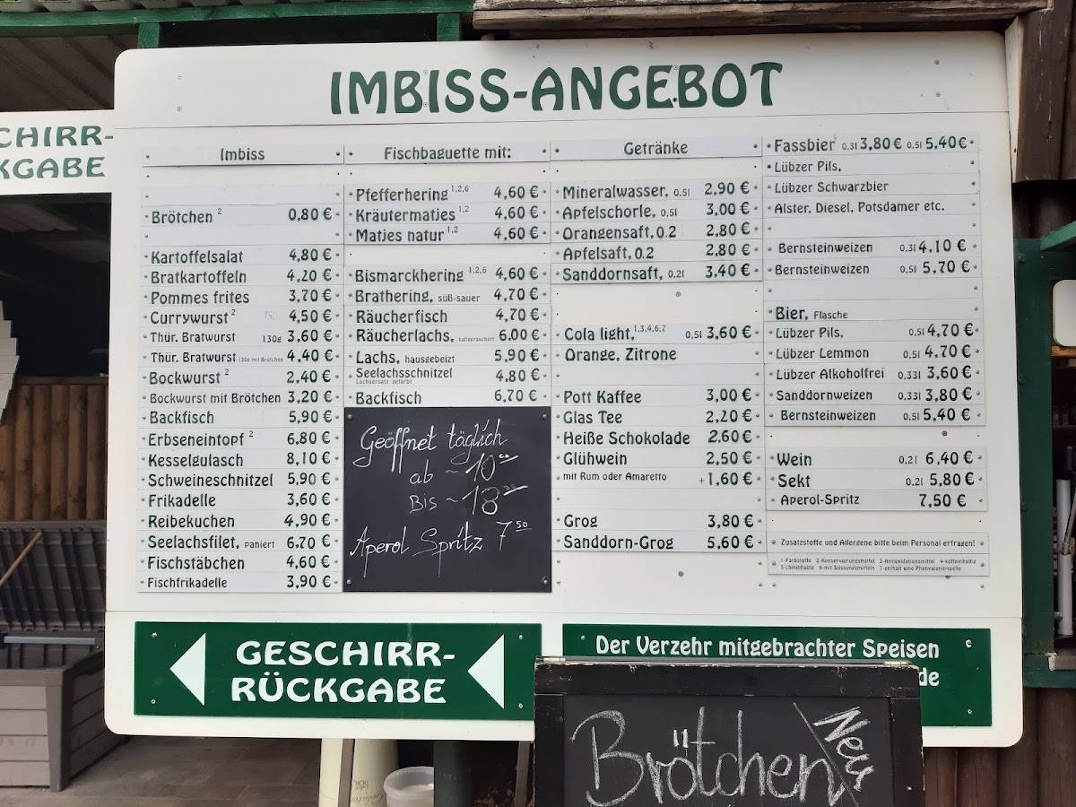 Carta del restaurante Imbiss & Biergarten, Sellin