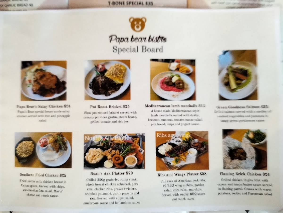 Menu at Imperial Hotel restaurant, Rooty Hill