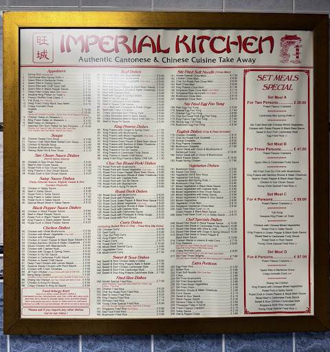 Menu at Imperial Kitchen fast food, Derby