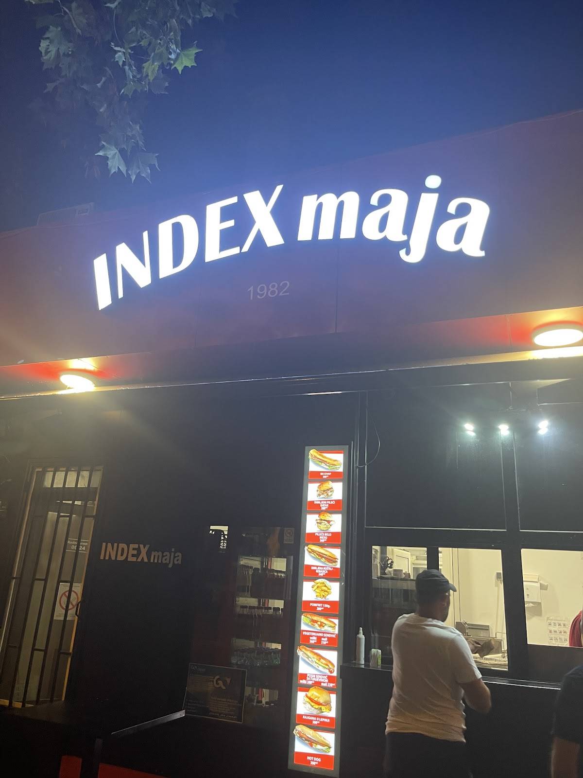 Speisekarte von Index Maja restaurant, Novi Sad, Futoška 14