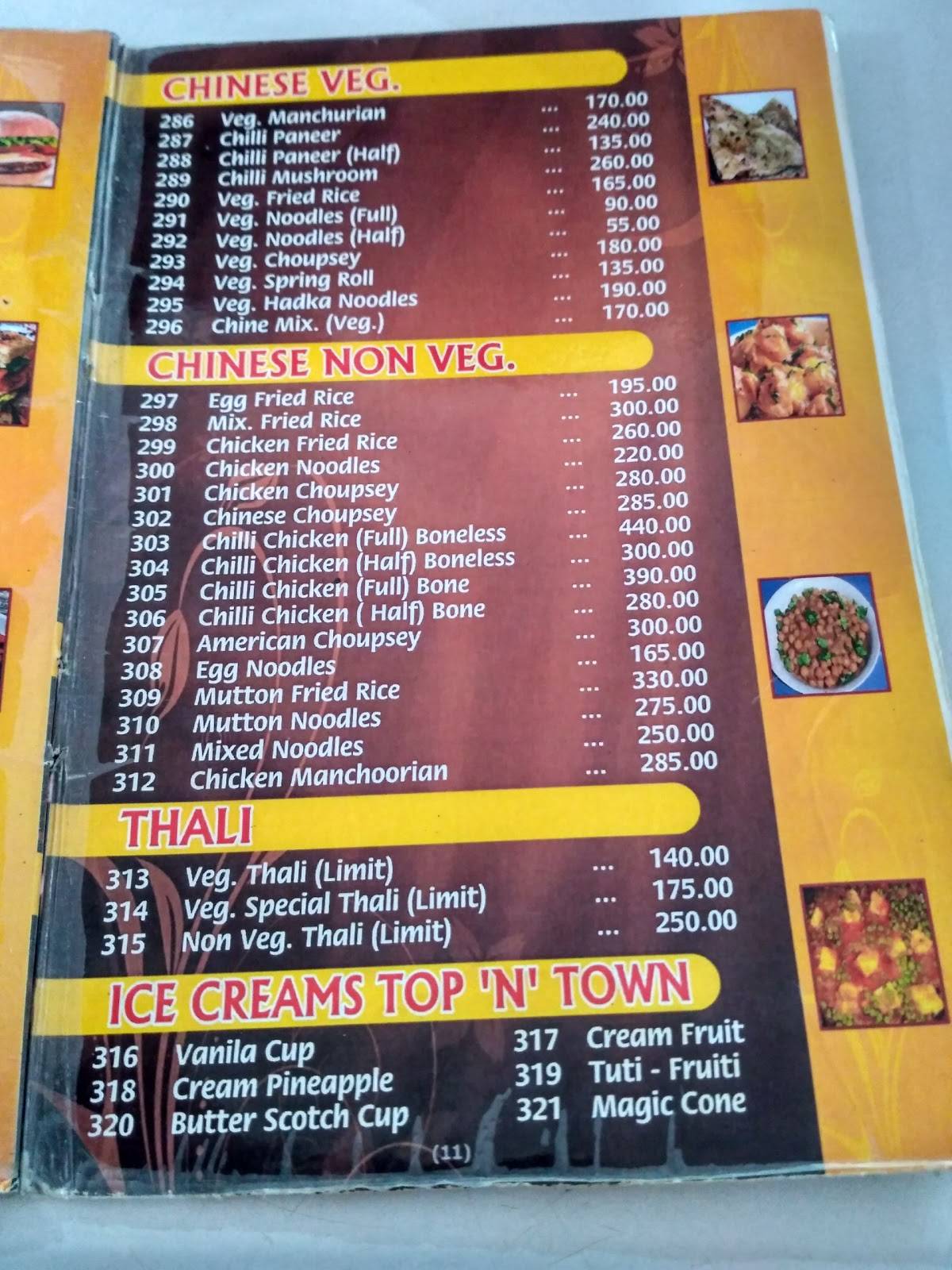Menu at Indian Coffee House, Bhopal, Sanchi Complex