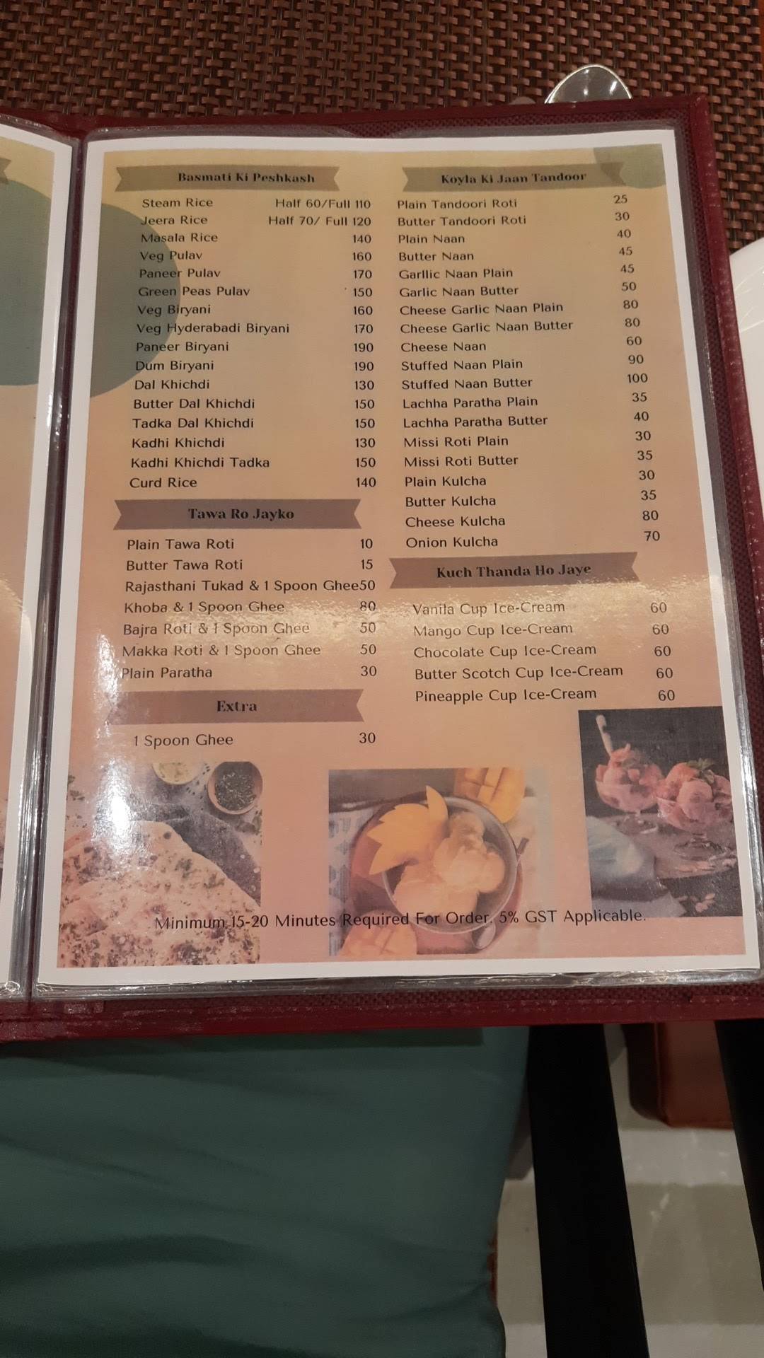 Menu at Indian Darbaar Pure Veg, Pune