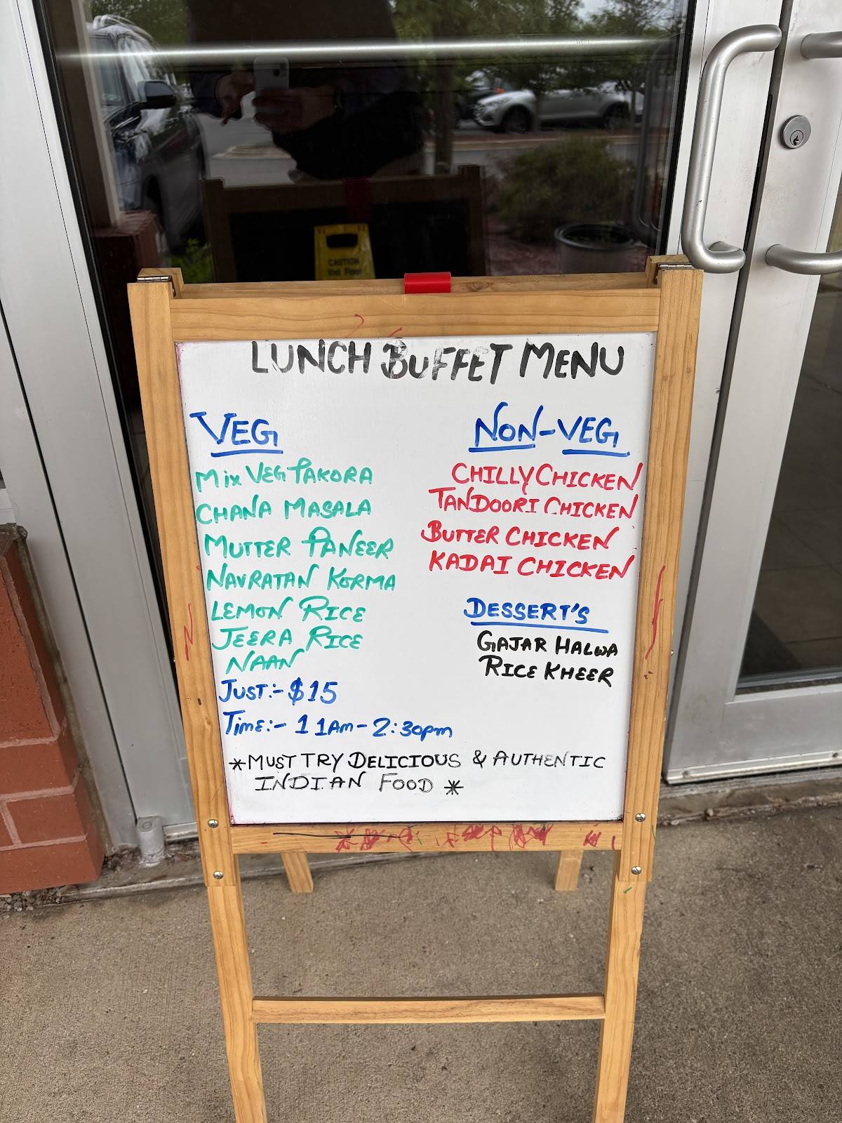 Menu at Indian Delight restaurant, Portage
