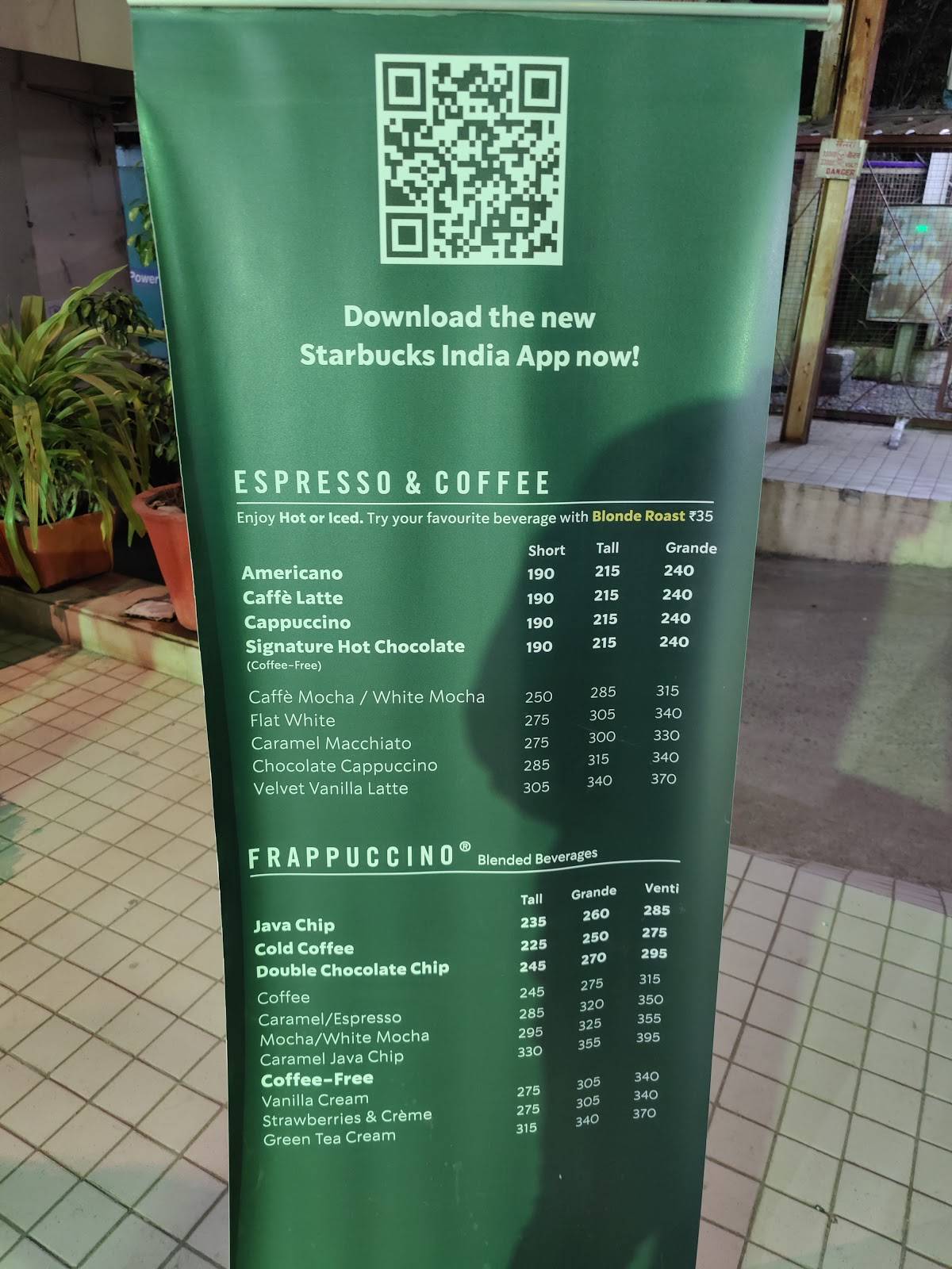 Menu at Starbucks Coffee, Indore, Flat #2
