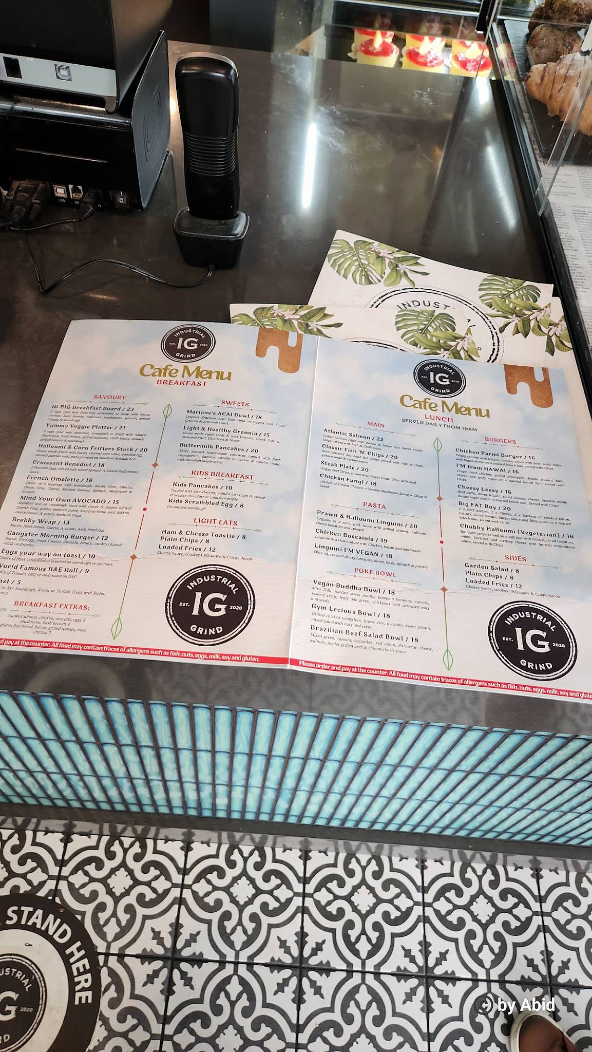 Menu at Industrial Grind Cafe, Arndell Park