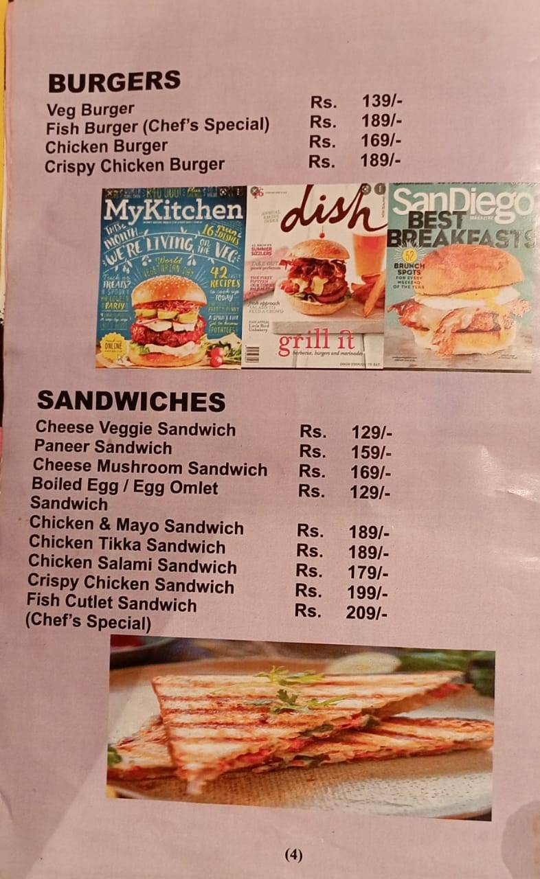 Menu at Inn Side Magazine Cafe, Kolkata