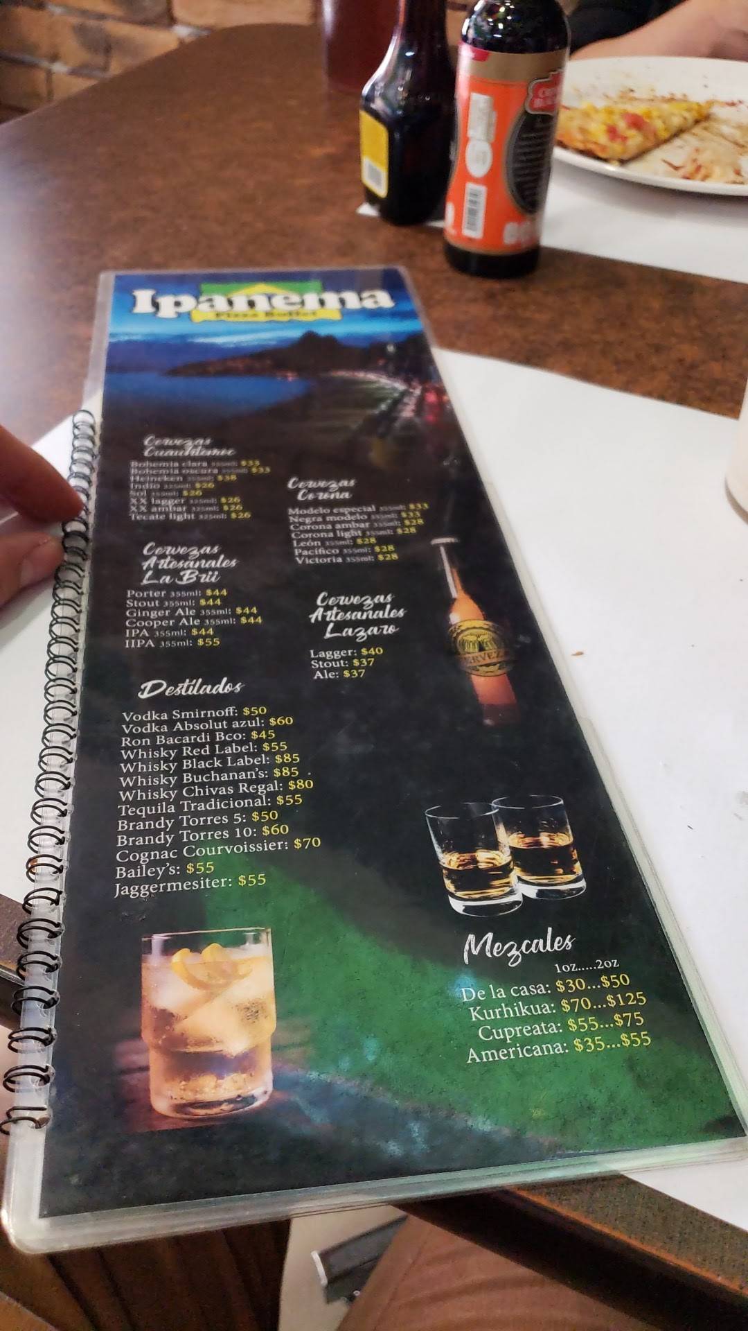 Menu at Ipanema pizzeria, Morelia, Av Francisco I. Madero Ote 125