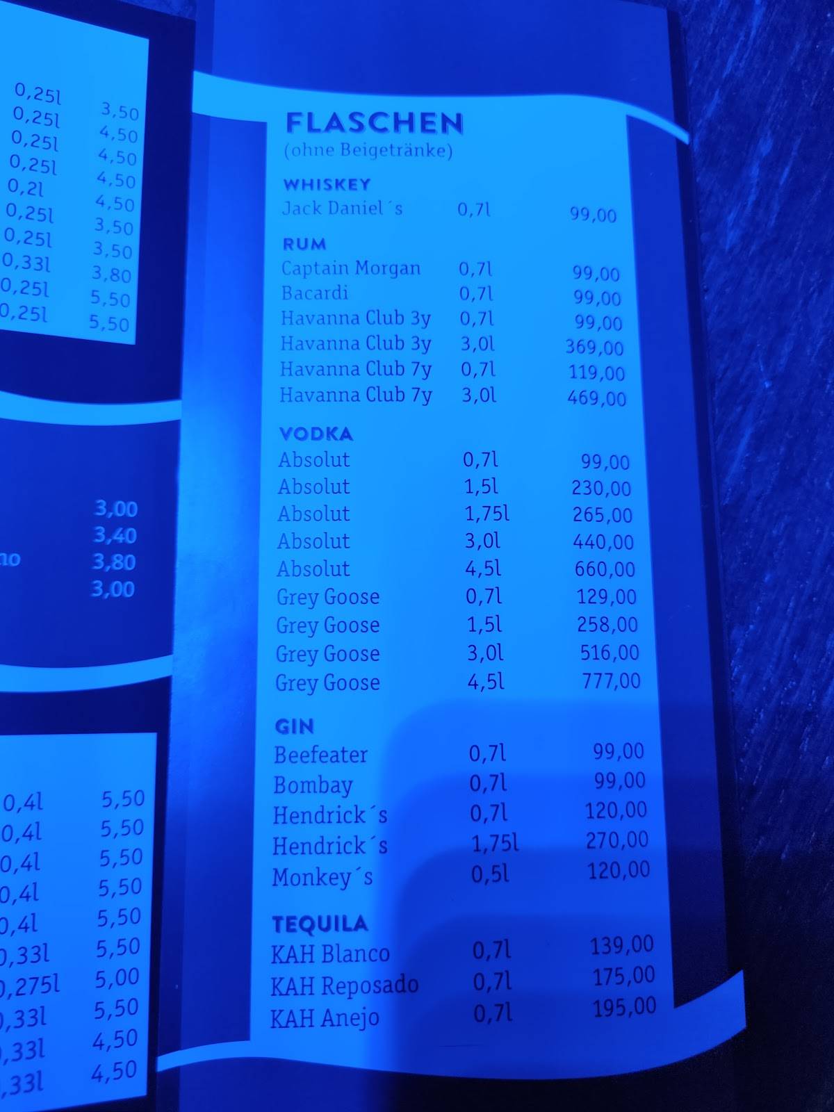 Speisekarte von Kuhstall Ischgl pub & Bar, Ischgl