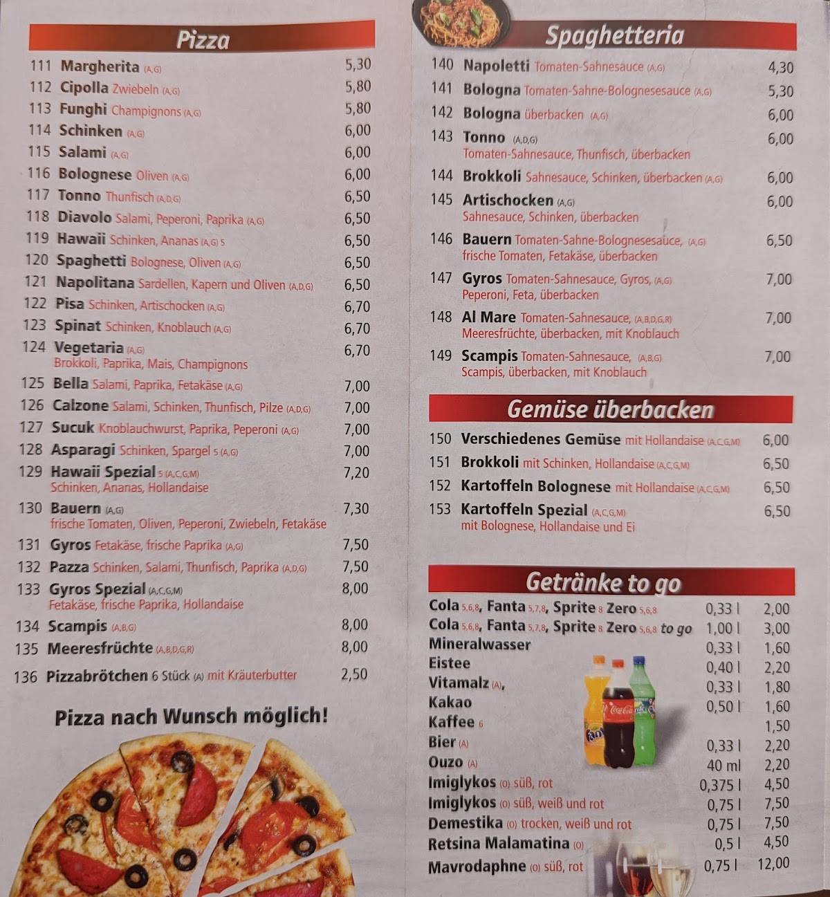 Speisekarte von Jonas Grill restaurant, Iserlohn