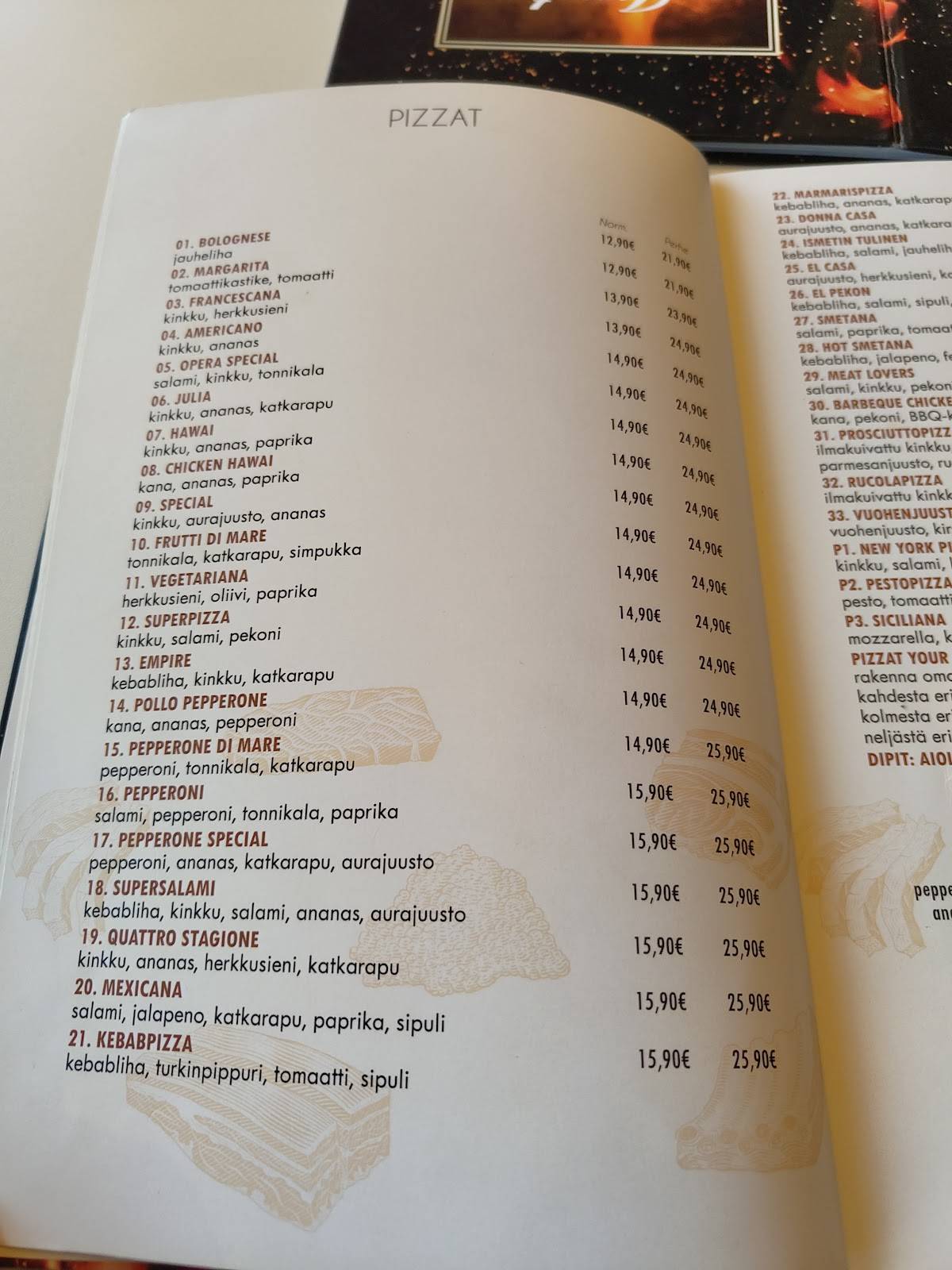 Menu at Ismet Restaurant Nurmijärvi, Nurmijärvi