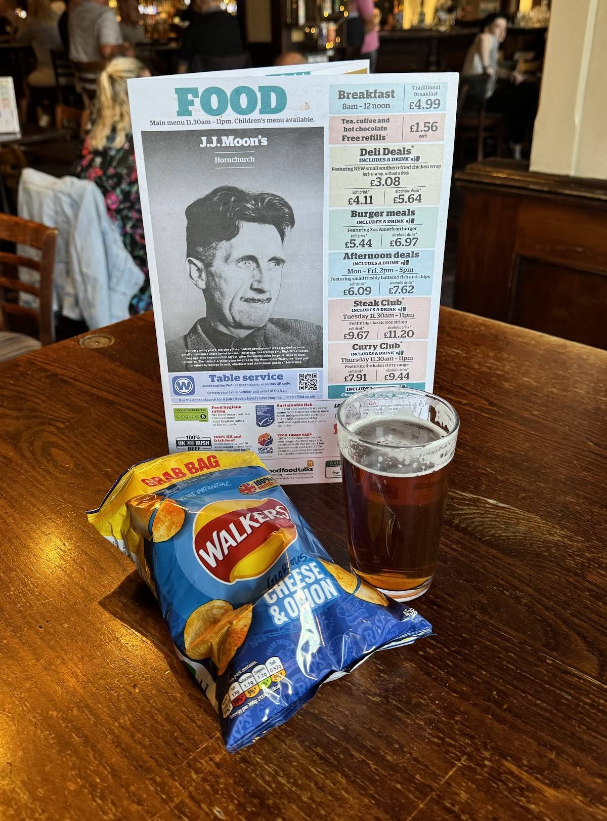 Carta del pub y bar J.J. Moon's - JD Wetherspoon, Hornchurch, Unit 3