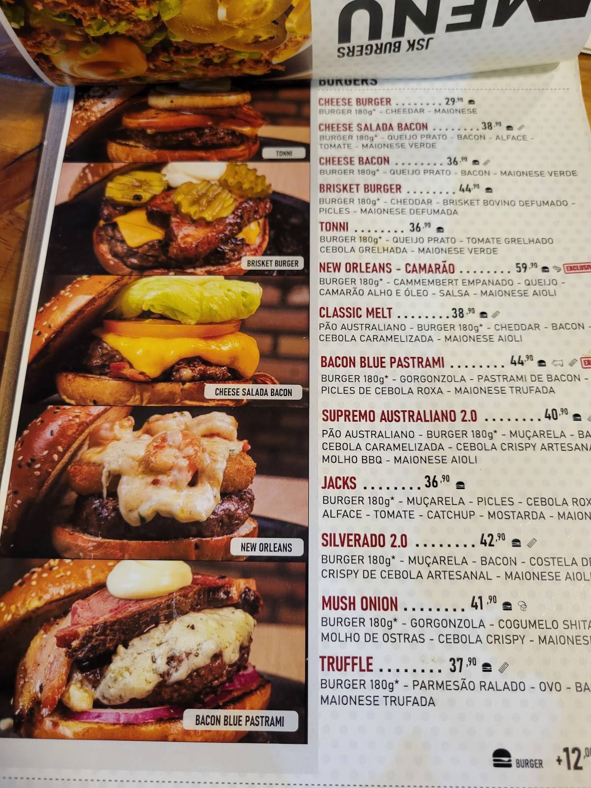 Menu em JSK Burgers - Adrianópolis restaurante, Manaus