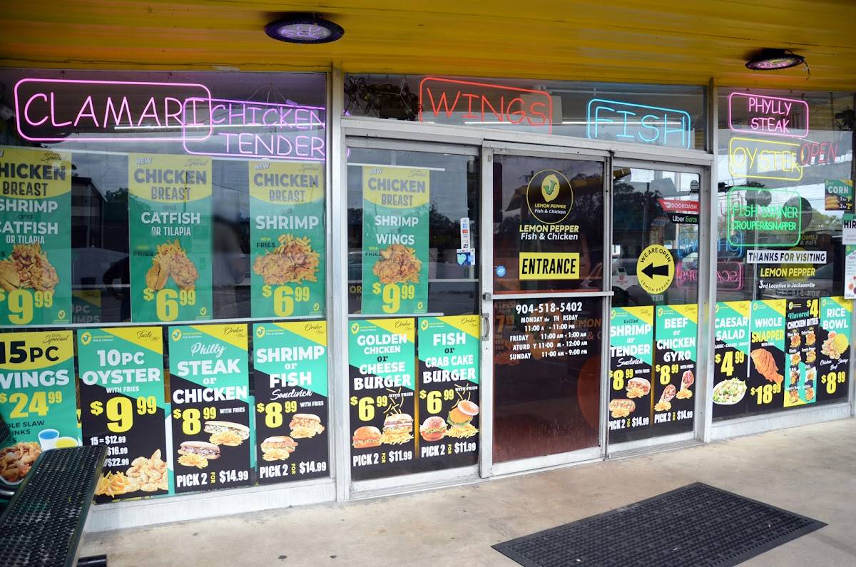 Menu at J Lemon Pepper Fish & Chicken restaurant, Jacksonville, Cesery Blvd