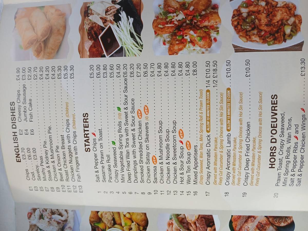 Menu at Jambo fast food, Westbury