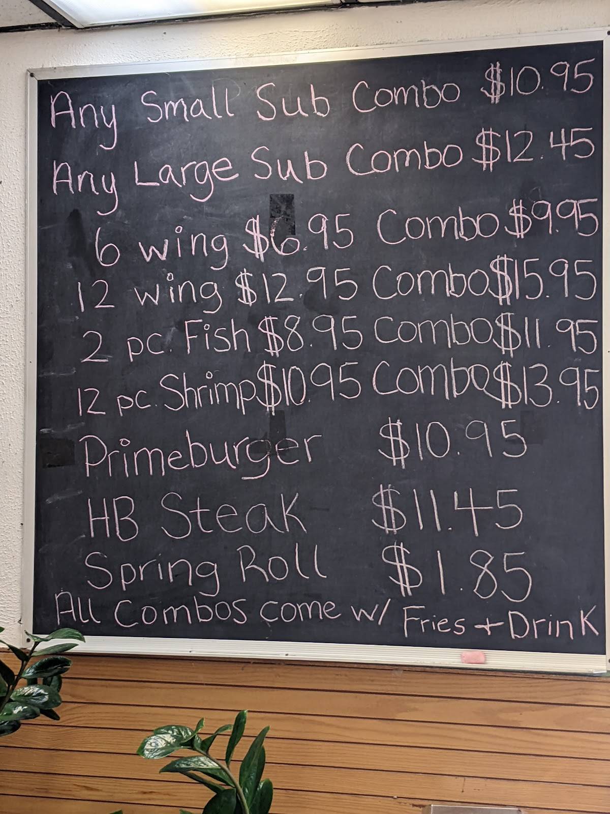 Menu at Jesse's Subs restaurant, Cheraw