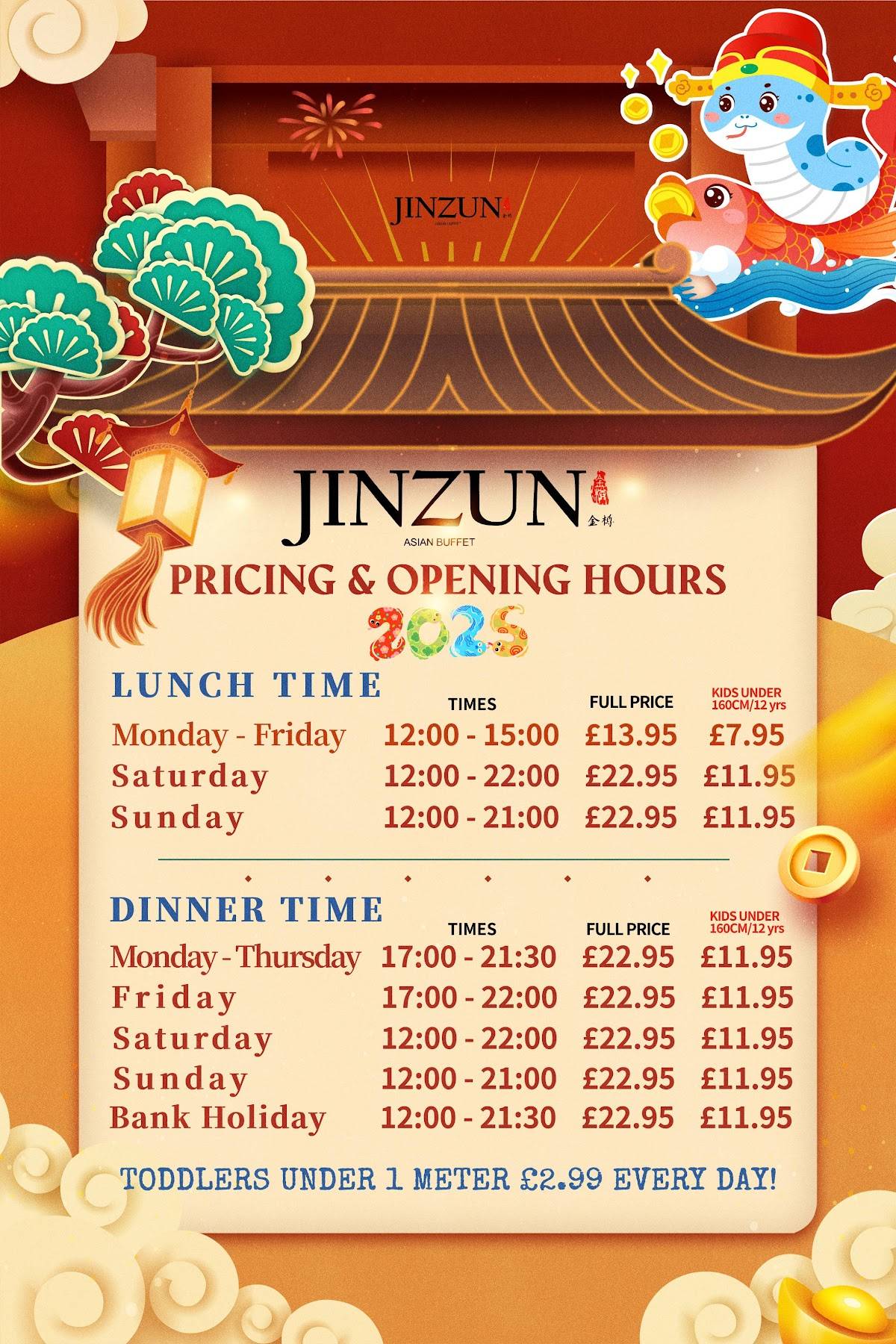Menu at JinZun restaurant, Fareham
