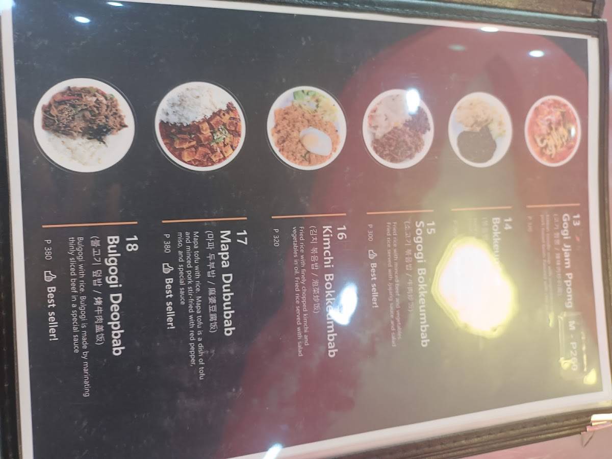 Menu at Jjajang & Jjamppong by Sachunsung Centris restaurant, Quezon City