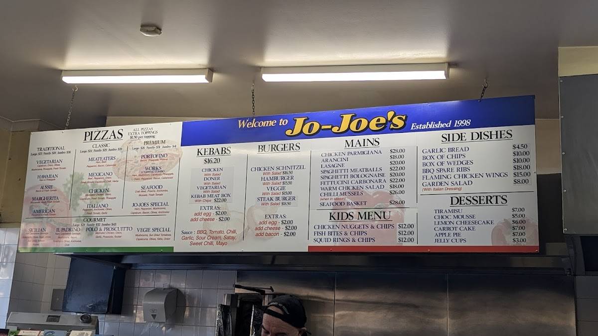 Menu at Jo-Joe's Dial-A-Pizza & Kebab restaurant, Albany