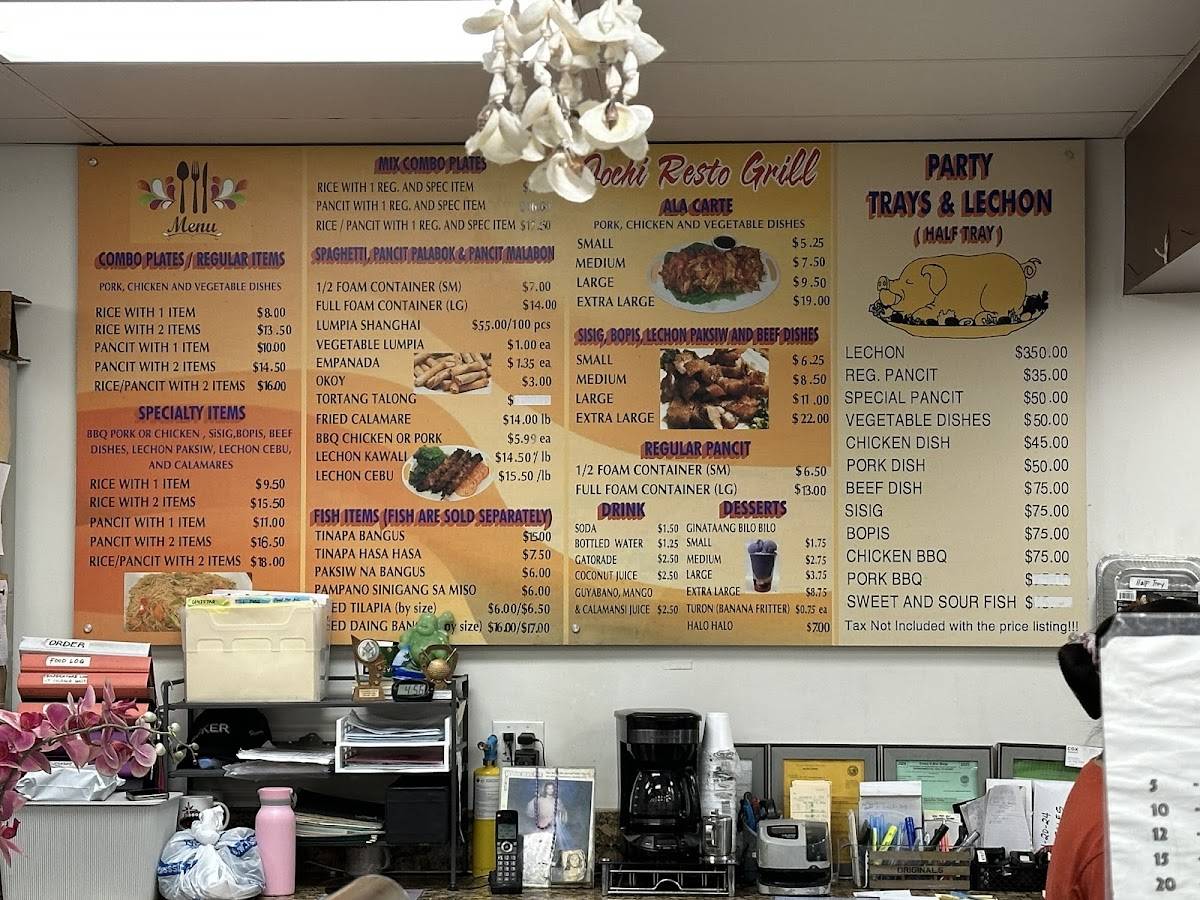 Menu at Jochi Resto Grill restaurant, Chula Vista