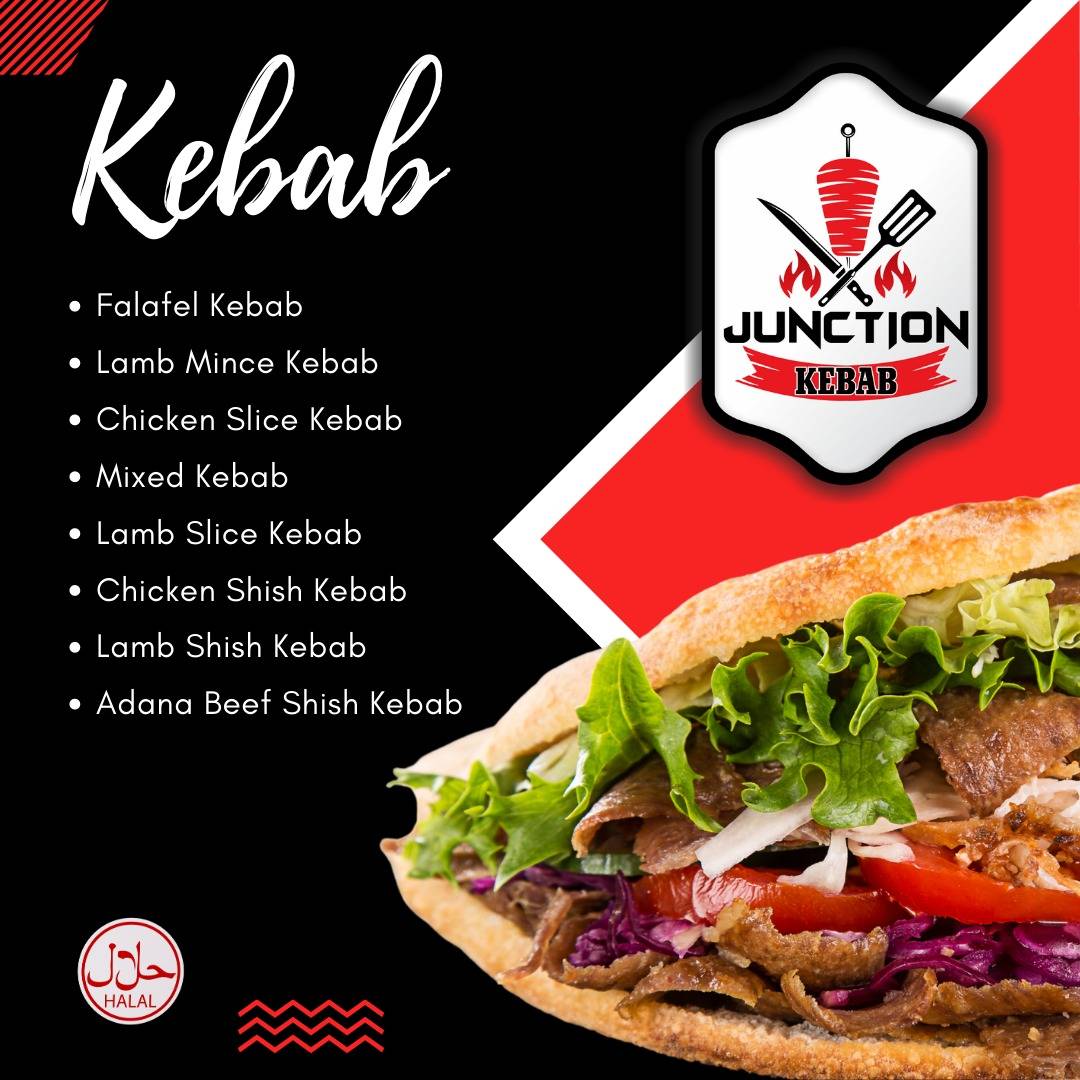 Menu at Junction Kebab restaurant, Hoppers Crossing