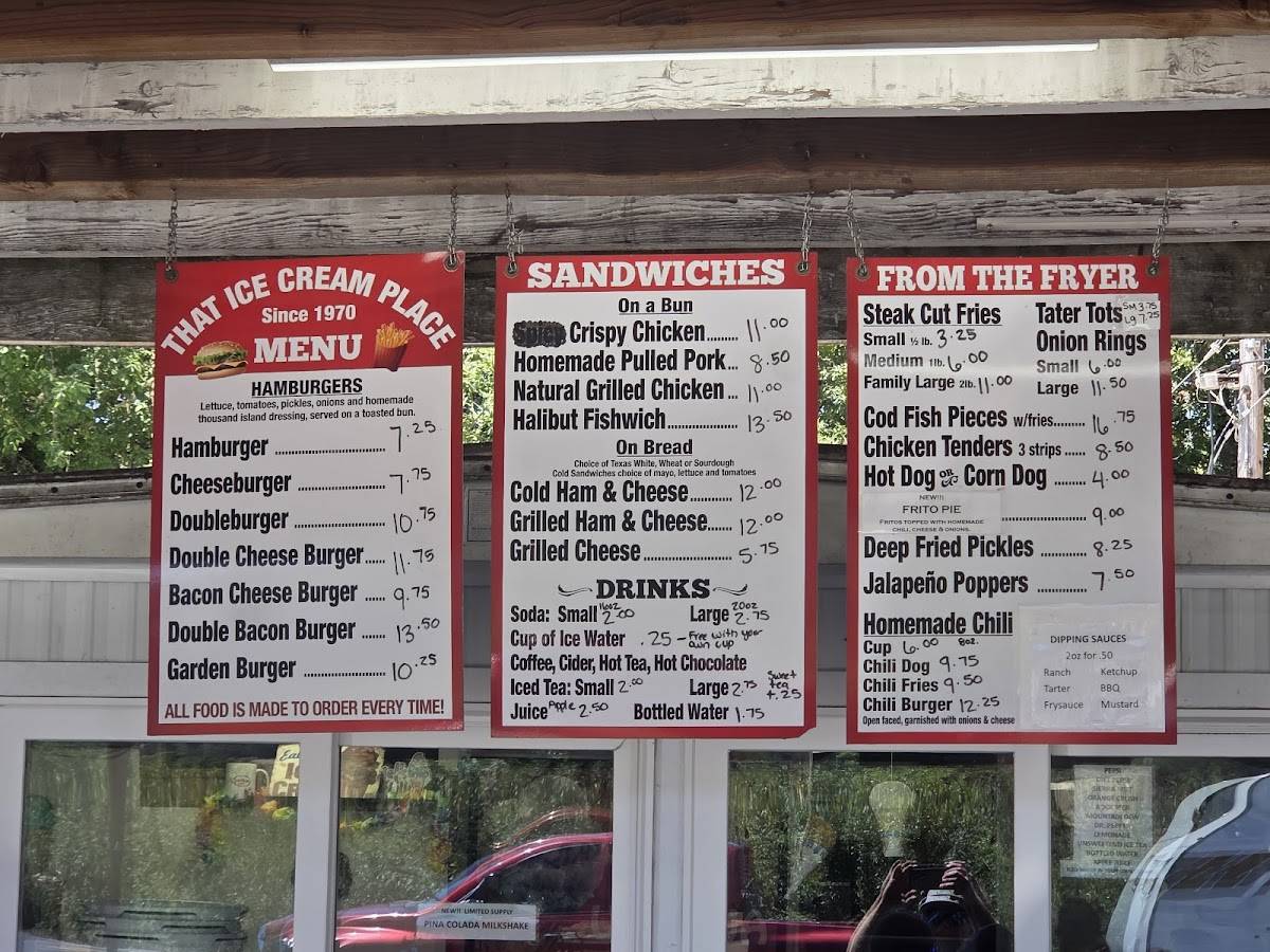 Menu at K & R Drive-Inn restaurant, Rice Hill
