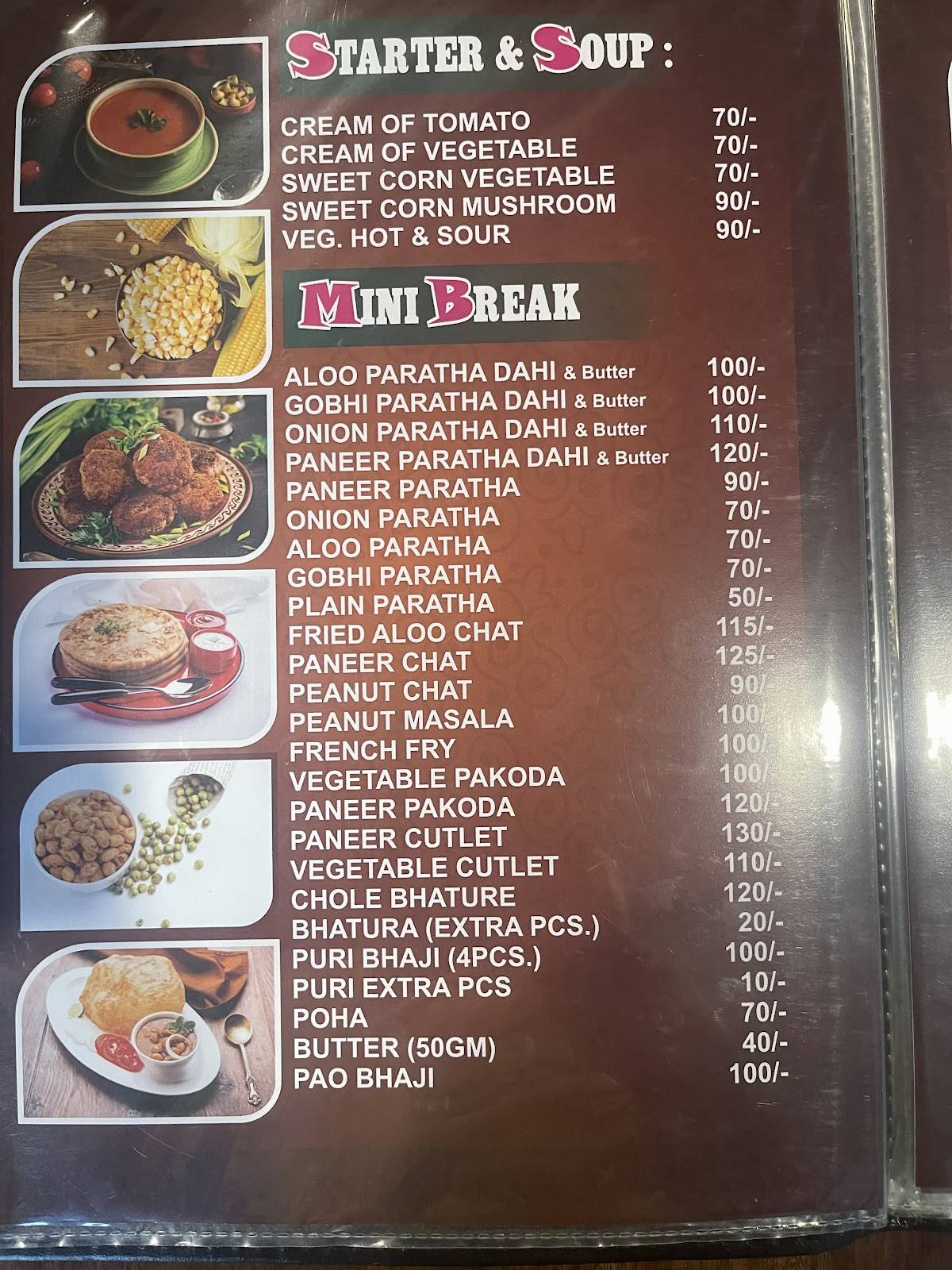Menu at KANHA HOTEL & RESTAURANT, India, 5XV4+CCV Nims