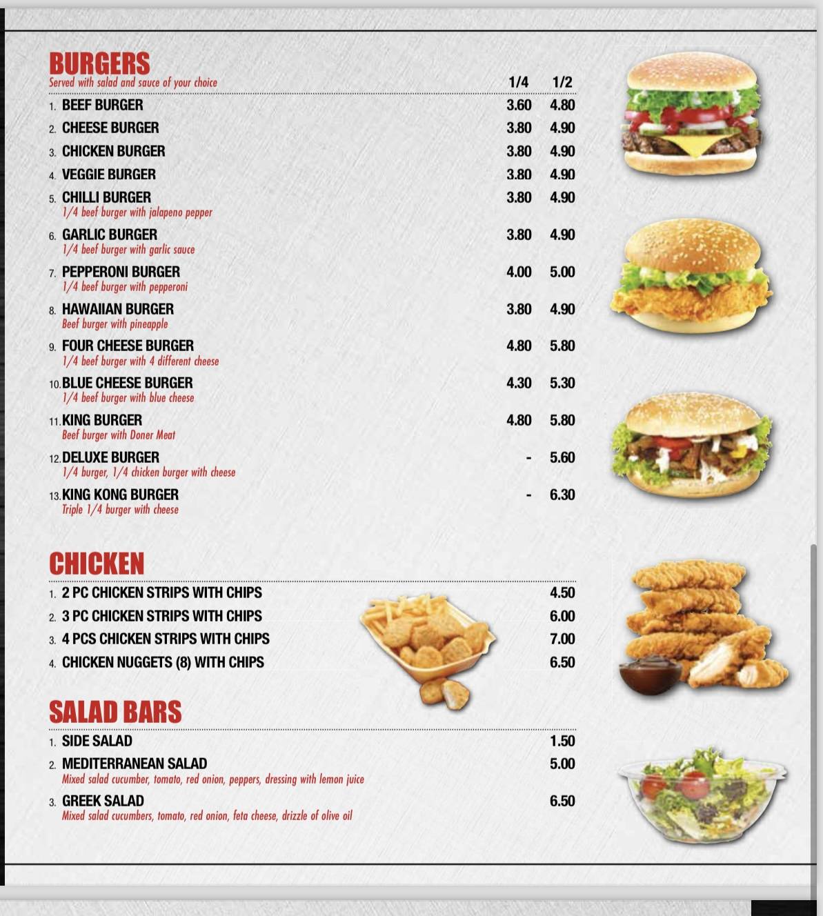 Menu at KINGSWOOD PIZZA pizzeria, Hull