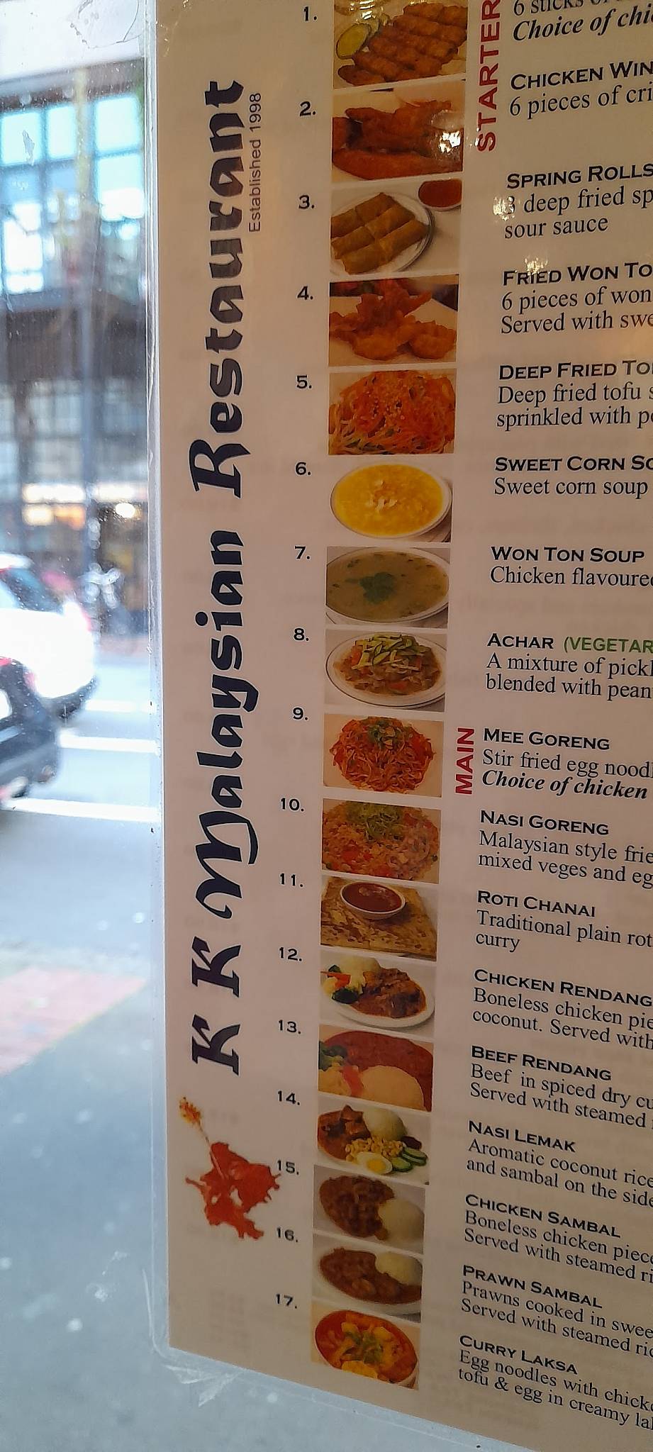 Menu at KkRestaurant, Wellington