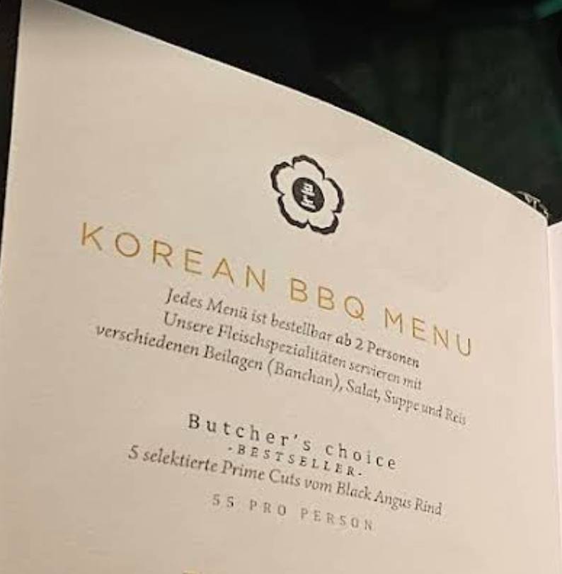 Speisekarte von KONO Korean Steakhouse, München